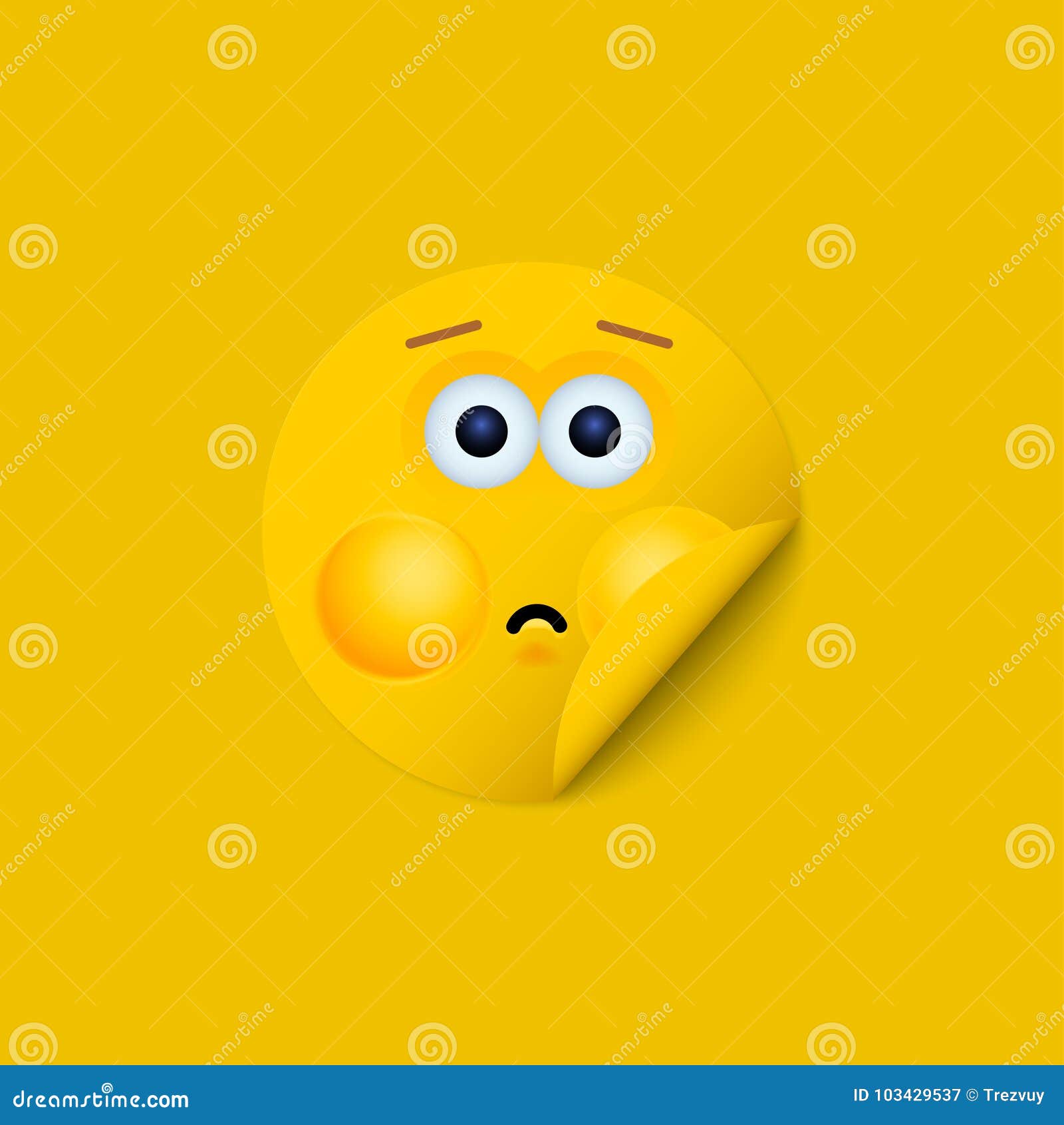 Vector Modern Yellow Face Sticker Creative Background. Stock Vector ...