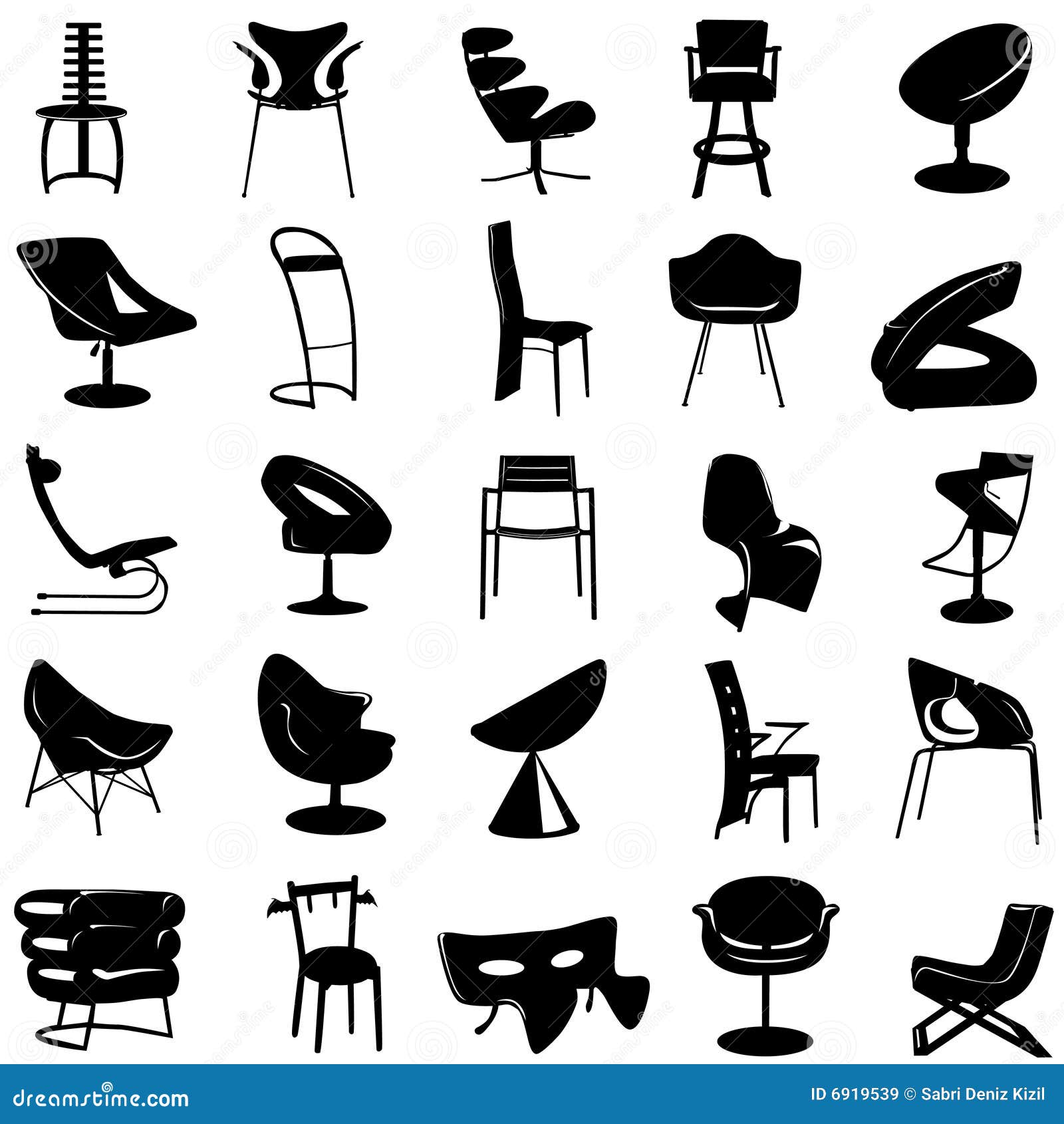 Vector moderno de la silla ilustración del vector. Ilustración de ...