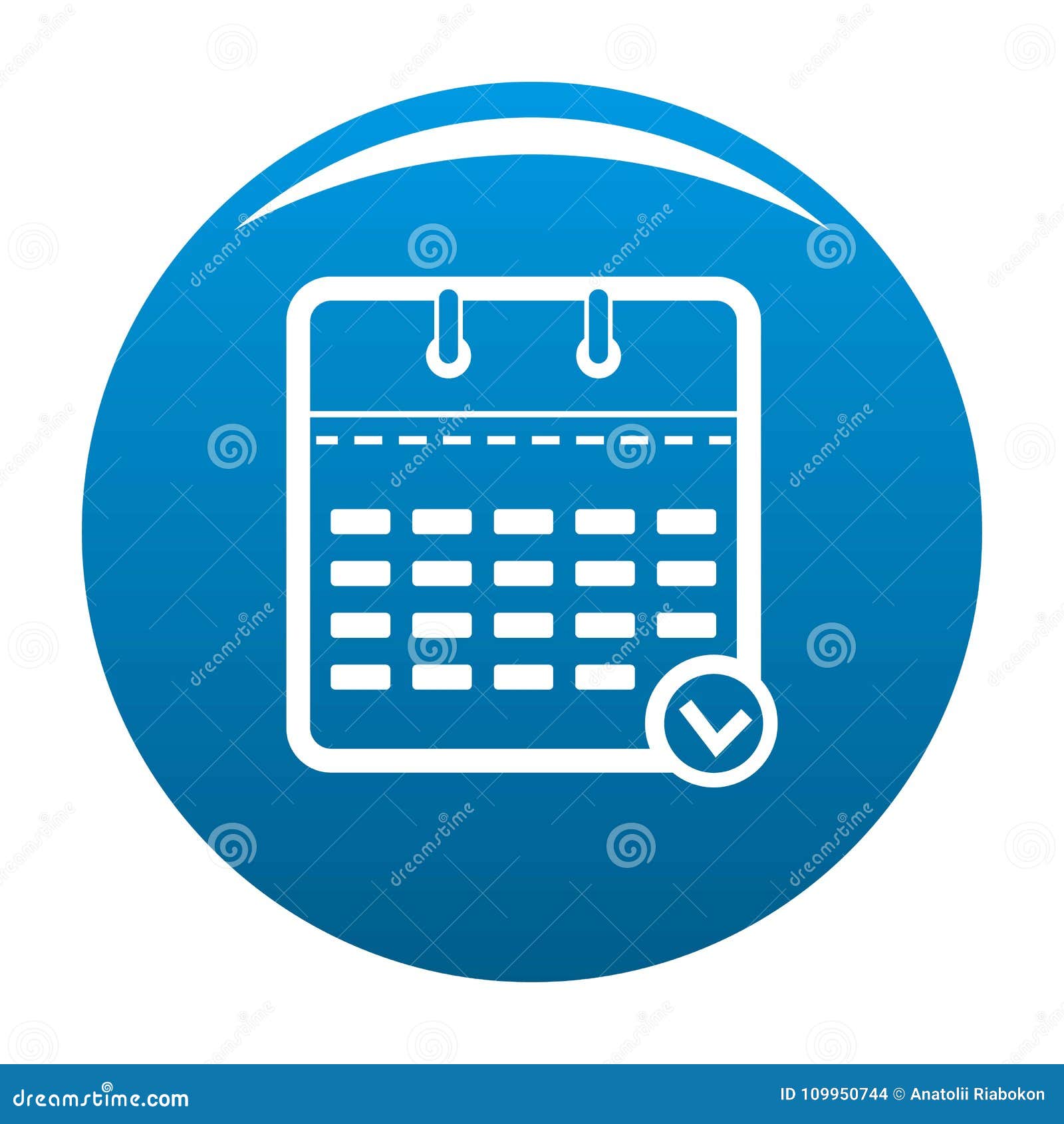 Vector Moderno Del Azul Del Icono Del Calendario Ilustración del Vector ...