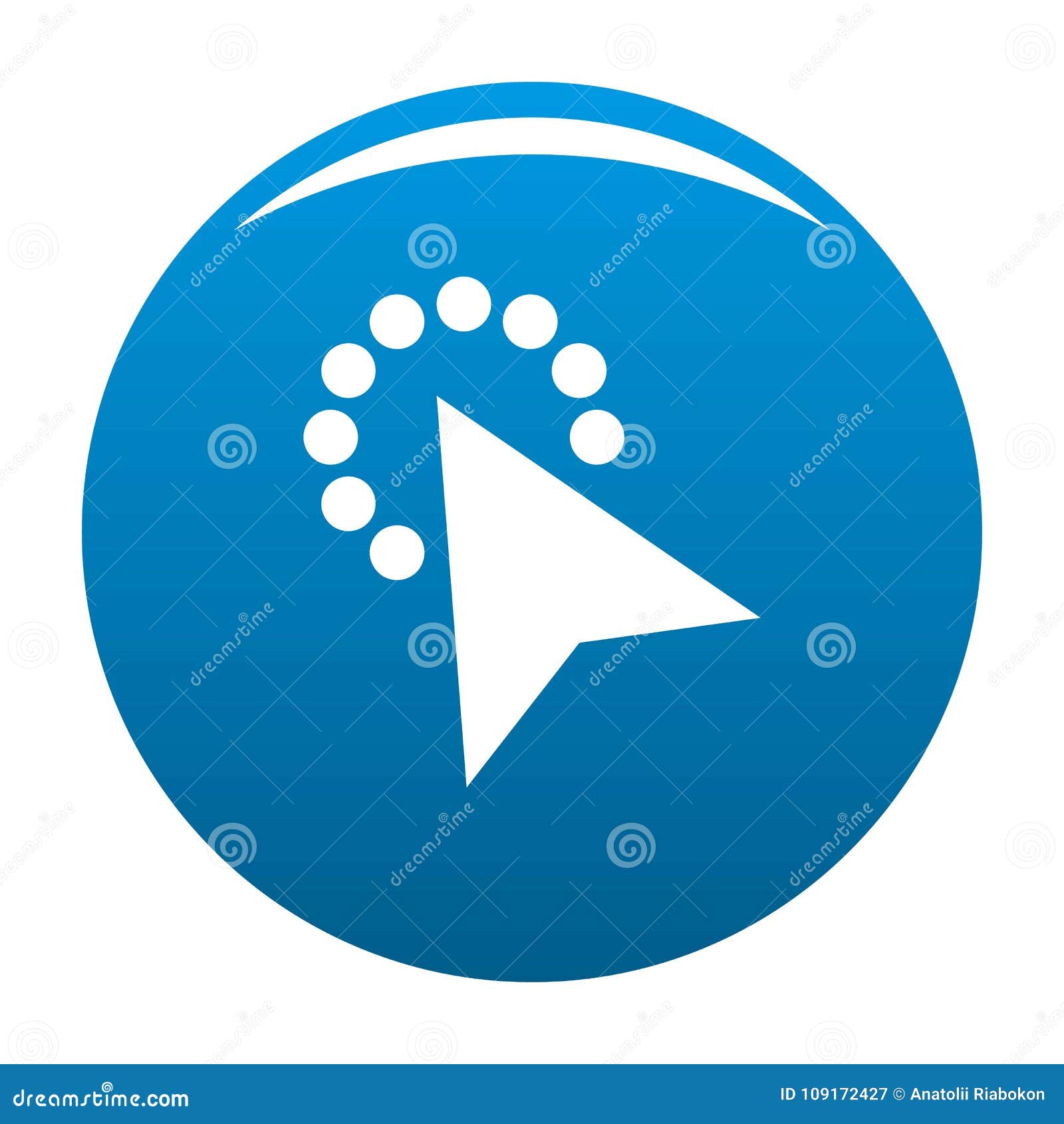 Vector Moderno Del Azul Del Icono Del Tecleo Del Cursor Ilustración del ...