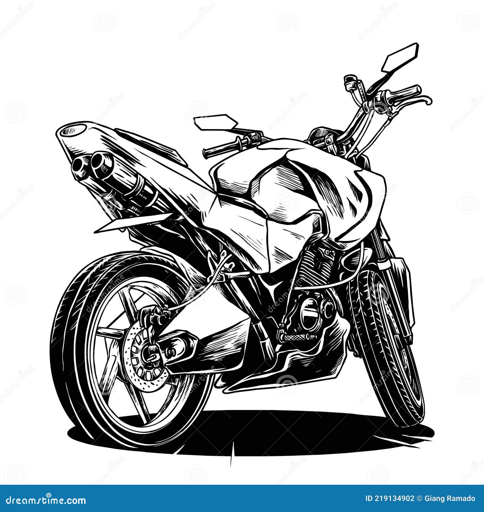 Vector Supermoto On A White Background Royalty-Free Stock Photo ...