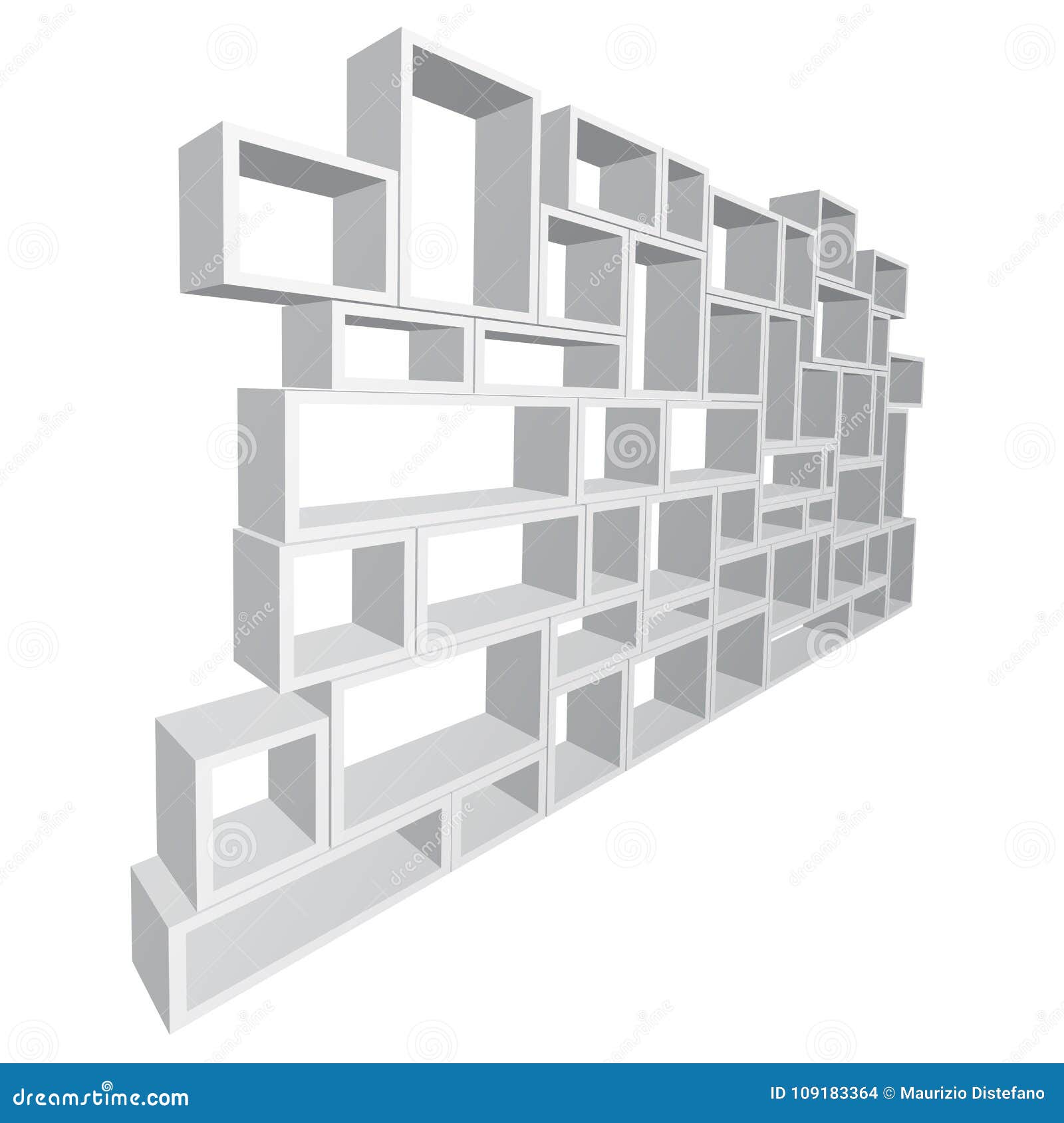 Vector modular shelving 3d stock vector. Illustration of poster - 109183364