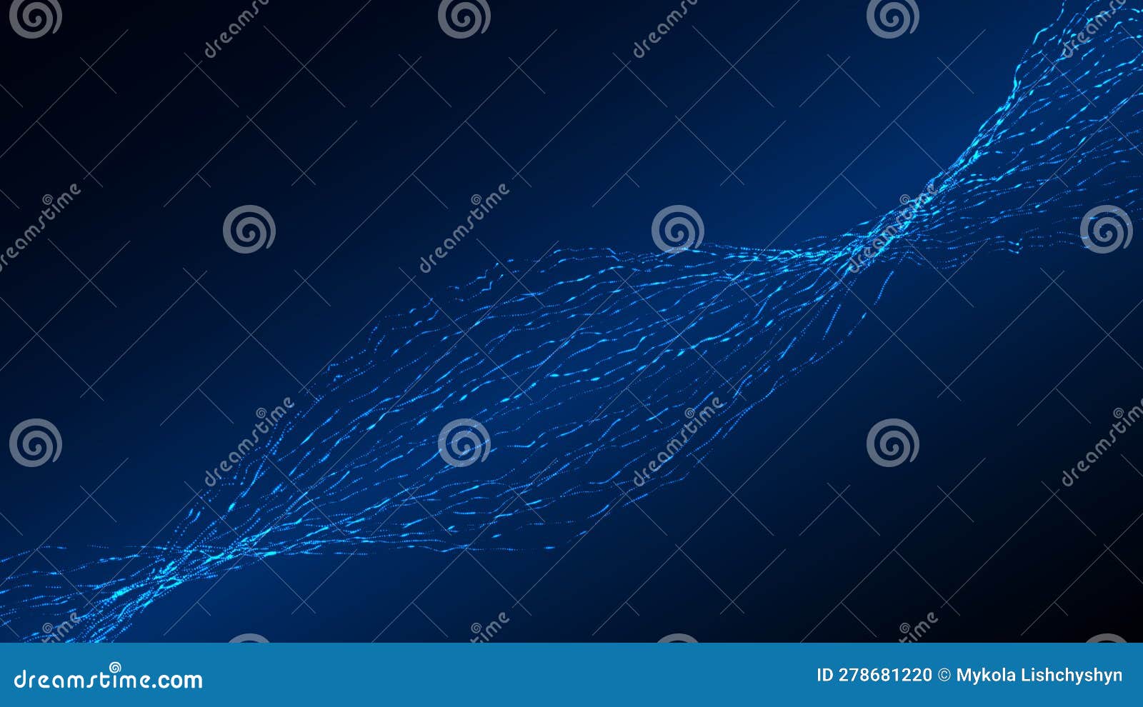 Vector Molecular Background with DNA. Network Concept. Music Sound Wave ...