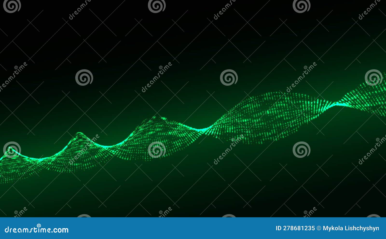 Vector Molecular Background with DNA. Network Concept. Music Sound Wave ...