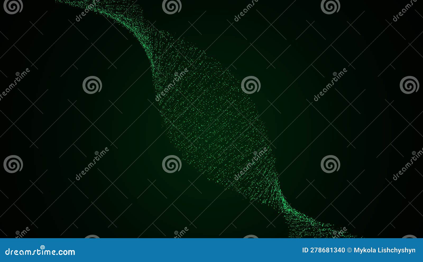 Vector Molecular Background with DNA. Network Concept. Music Sound Wave ...