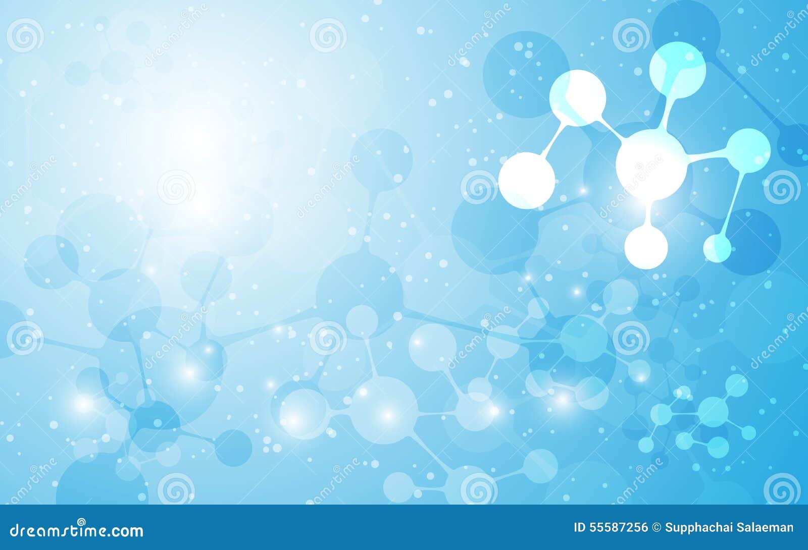 Vector Molecular Structure Background Stock Vector - Illustration of ...