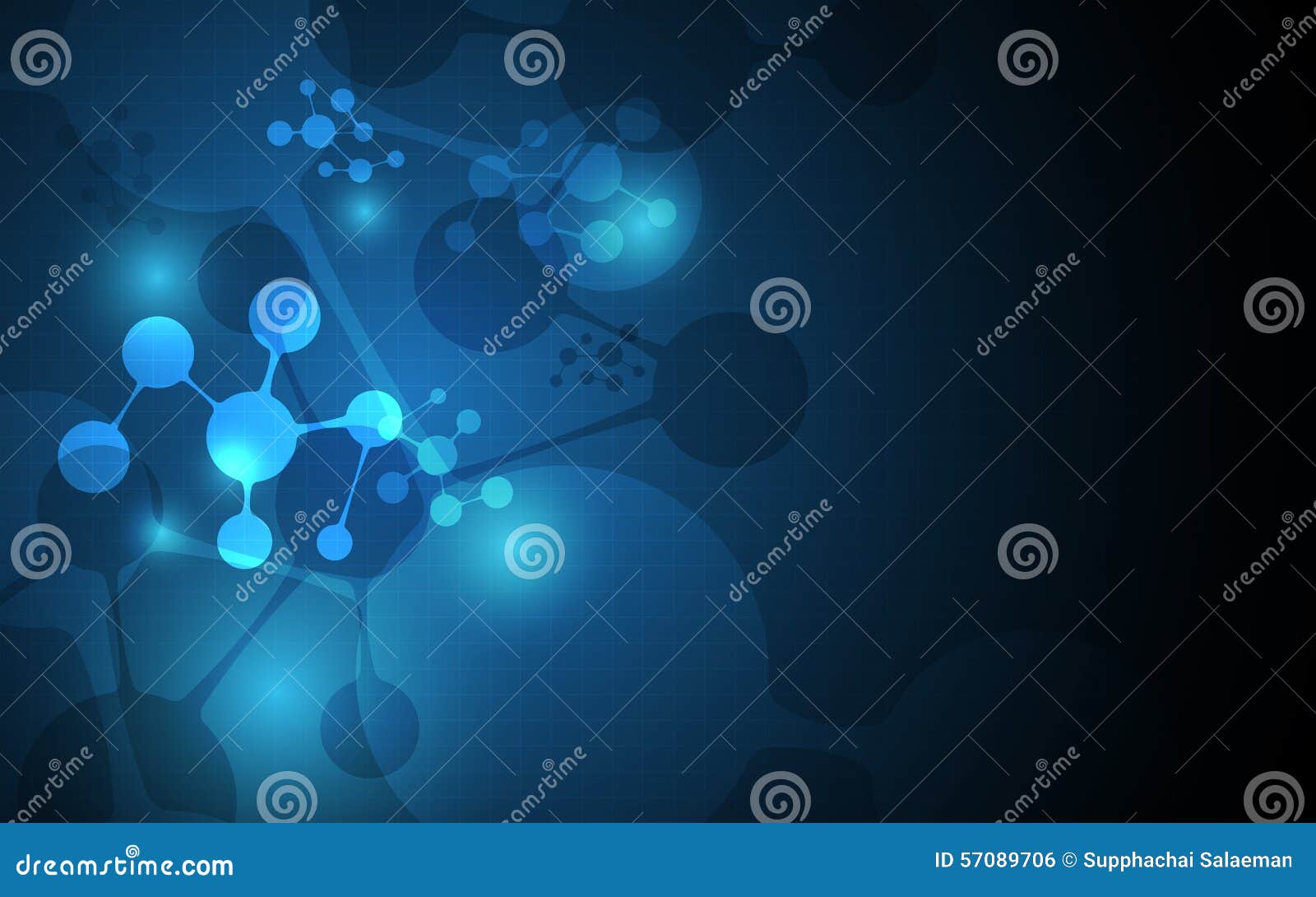 Vector Molecular Structure Background Stock Vector - Illustration of ...