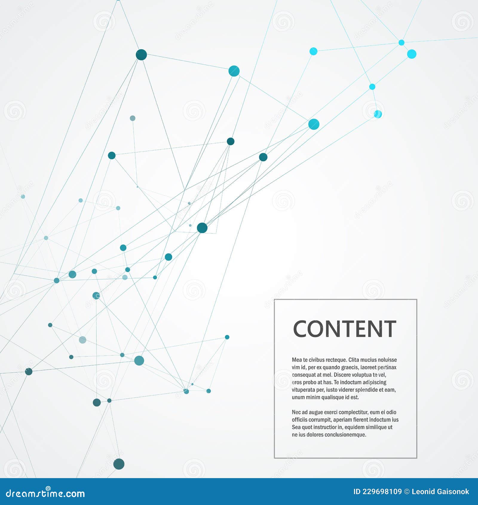 Vector Molecule Background and Blue Connection Dots and Lines Stock ...