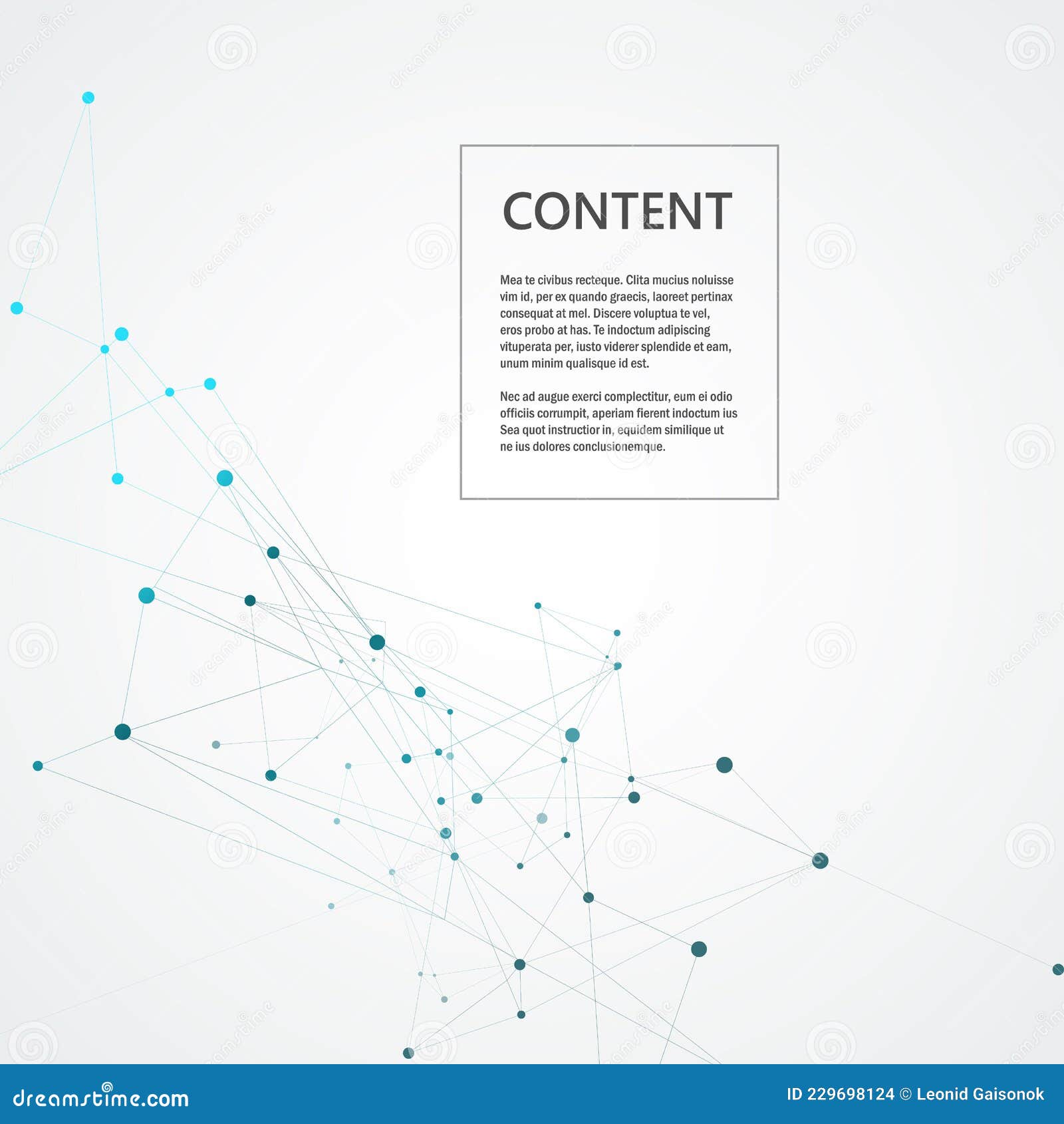 Vector Molecule Background and Blue Connection Dots and Lines Stock ...