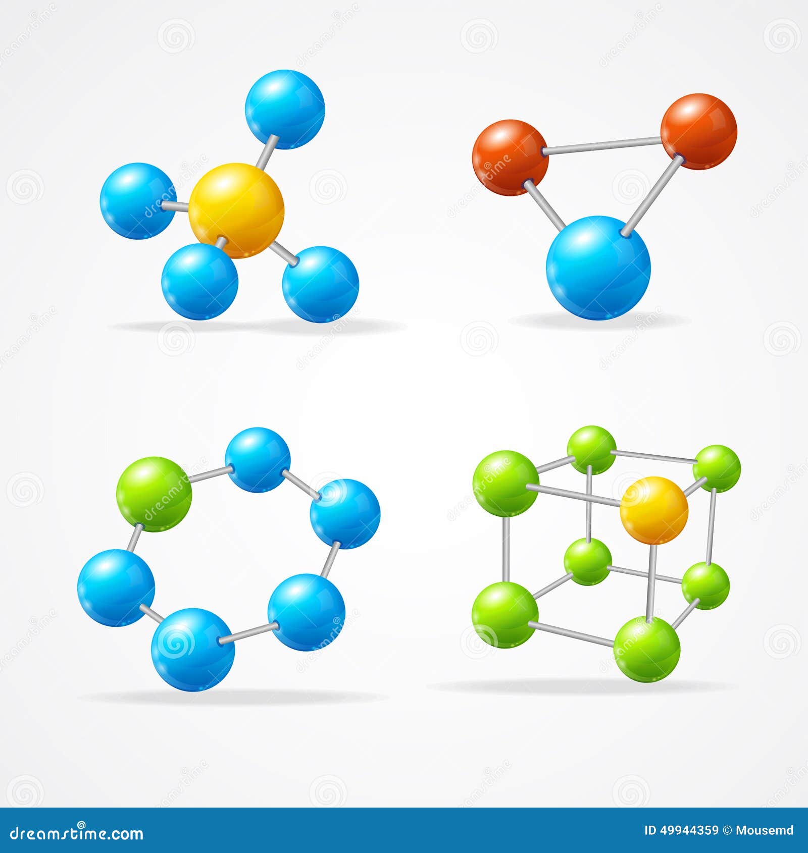 Vector molecule set stock vector. Illustration of cell - 49944359