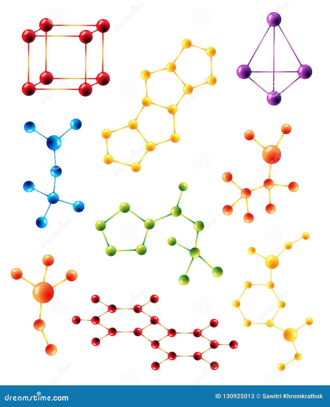Vector Molecule Structure Model Sign Stock Vector Illustration Of