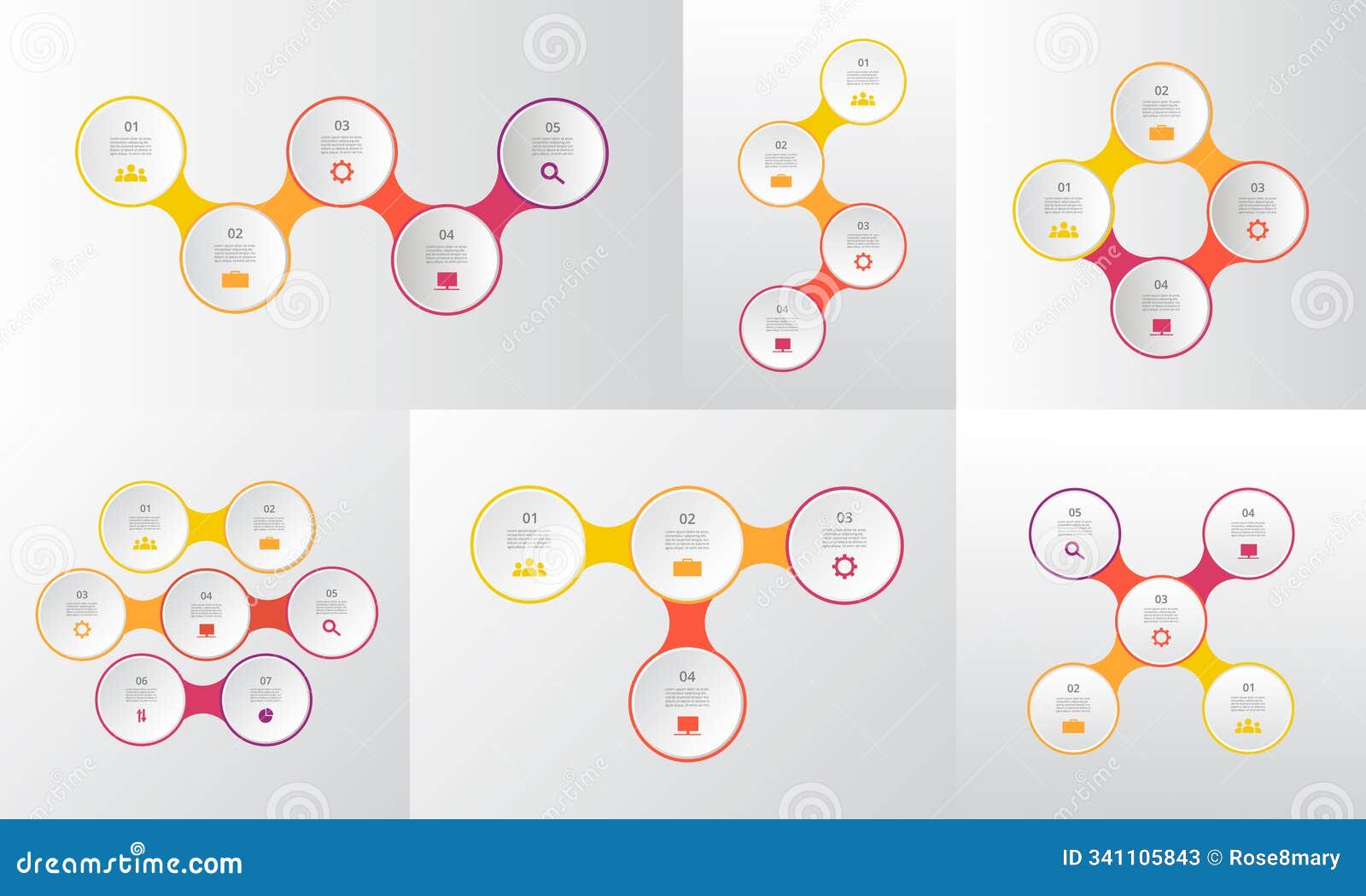 Vector Molecule Template for Presentation Stock Illustration ...