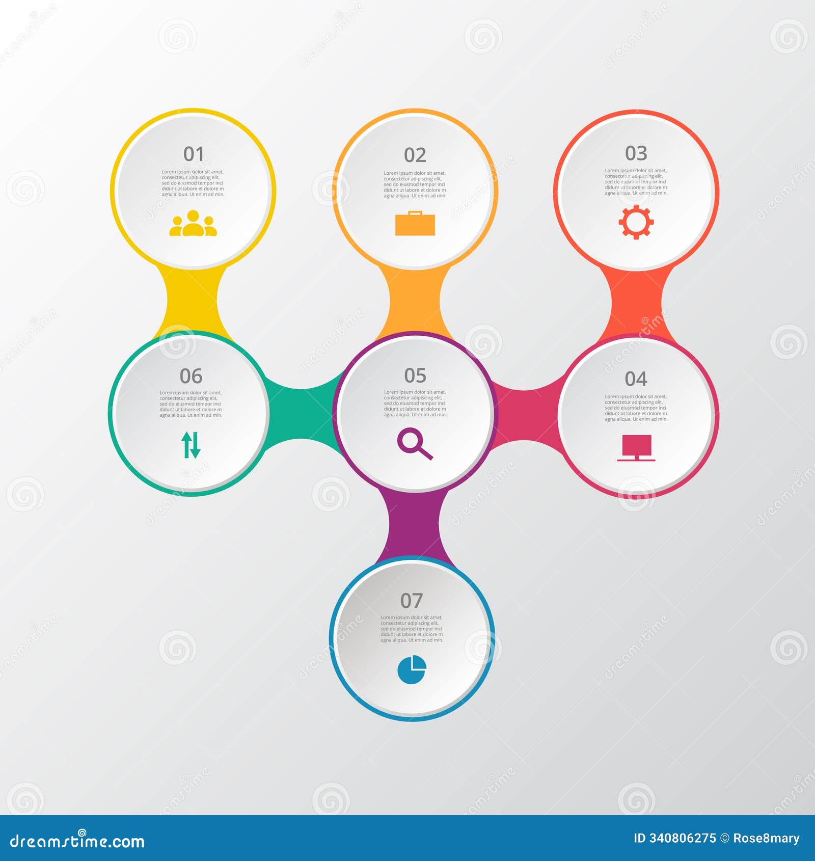 Vector Molecule Template for Presentation Stock Illustration ...