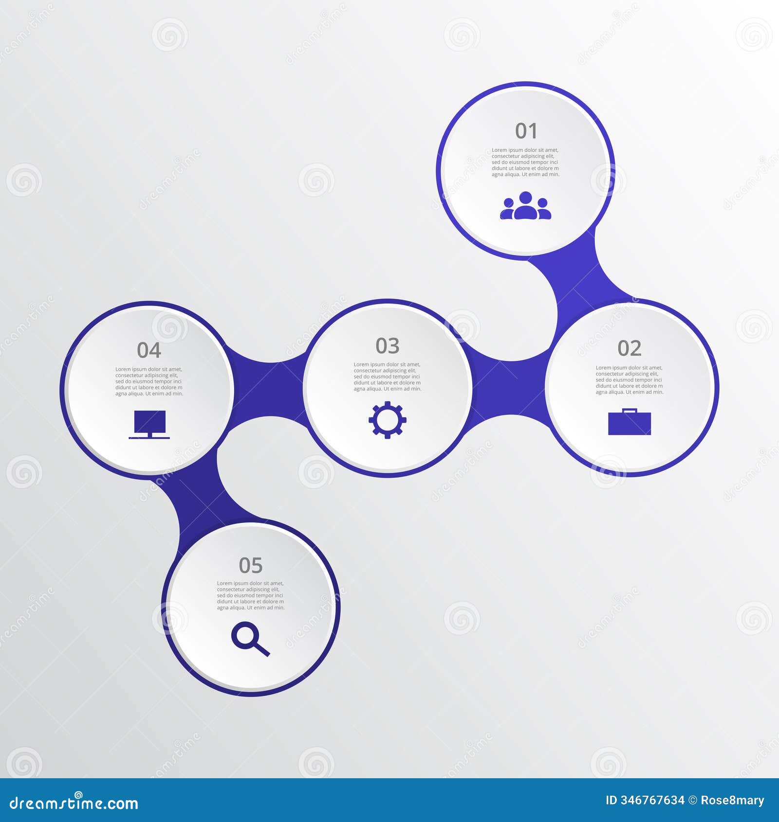 Vector Molecule Template for Presentation Stock Illustration ...