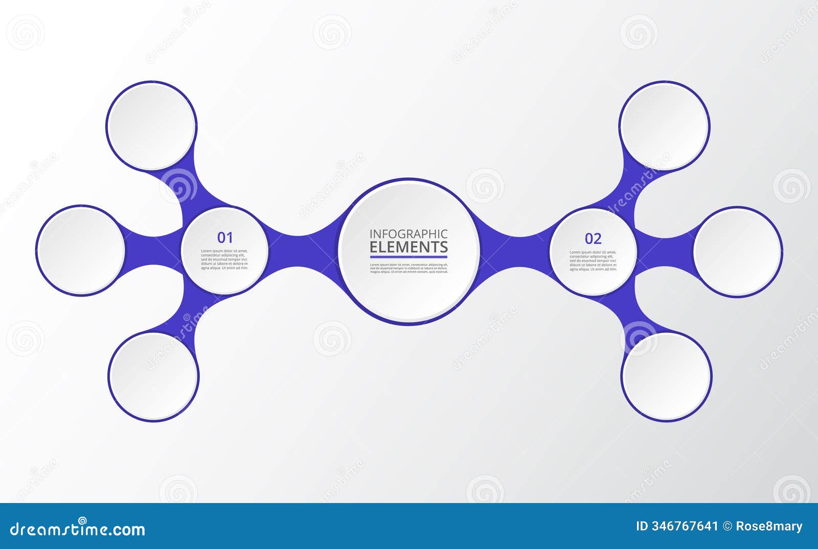 Vector Molecule Template for Presentation Stock Illustration ...