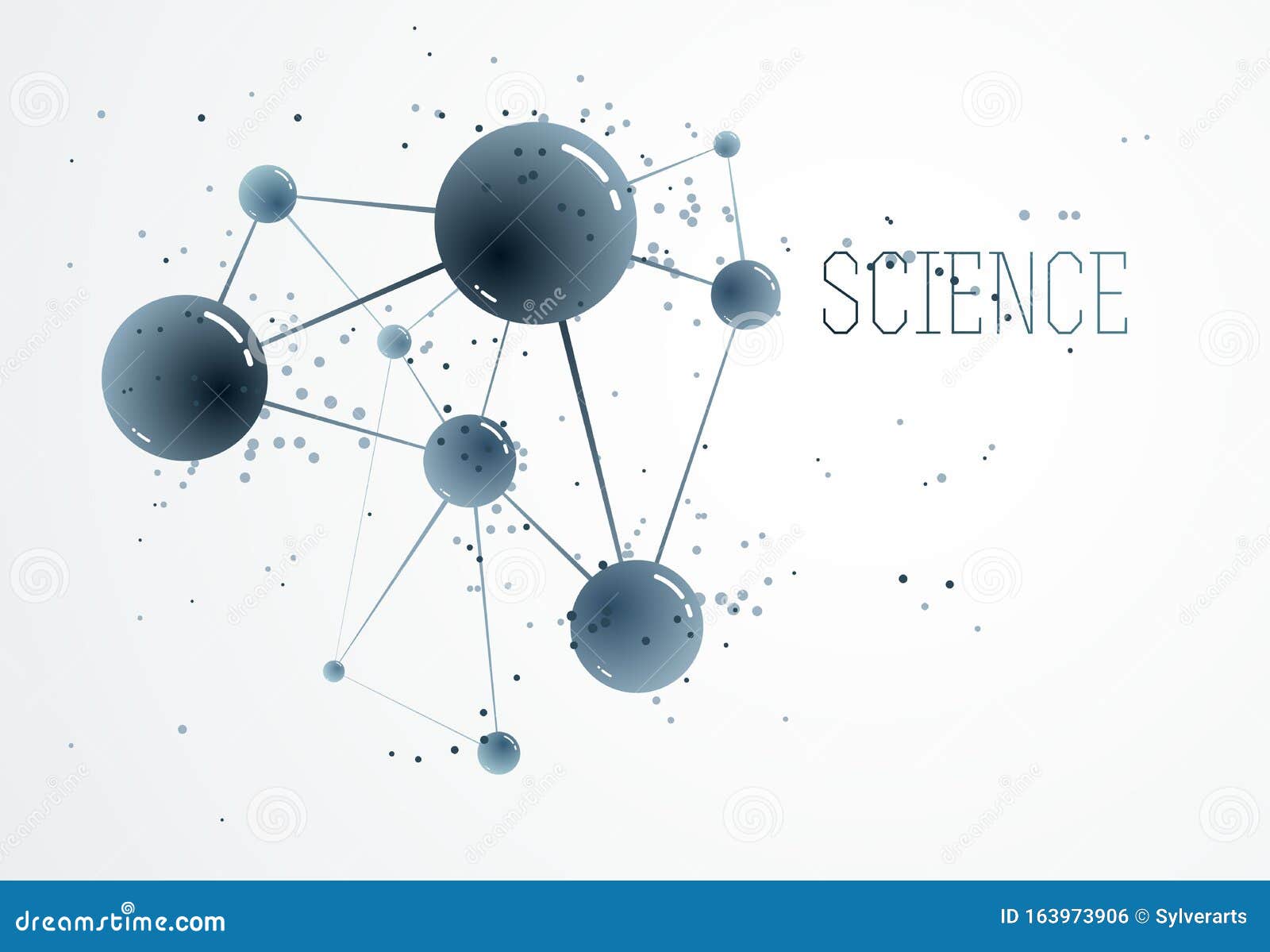 Vector Molecules Scientific Chemistry And Physics Theme Vector Abstract ...