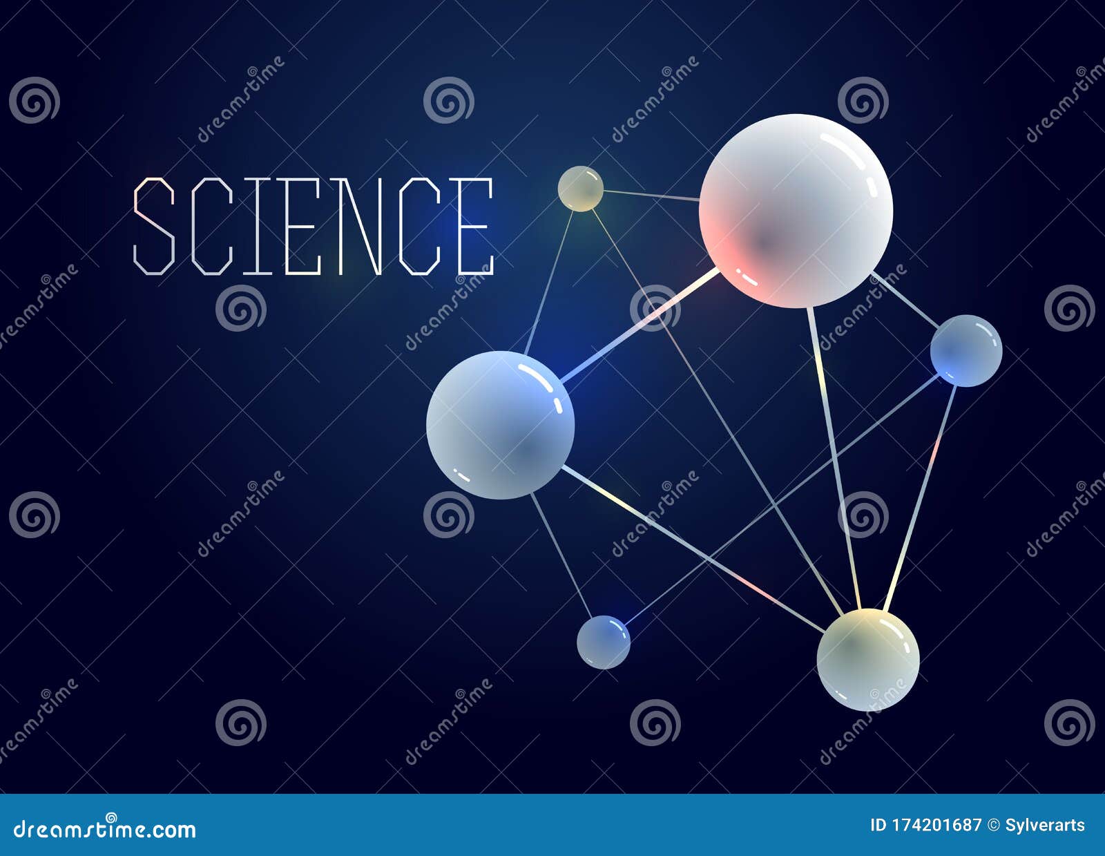 Vector Molecules Scientific Chemistry And Physics Theme Vector Abstract ...
