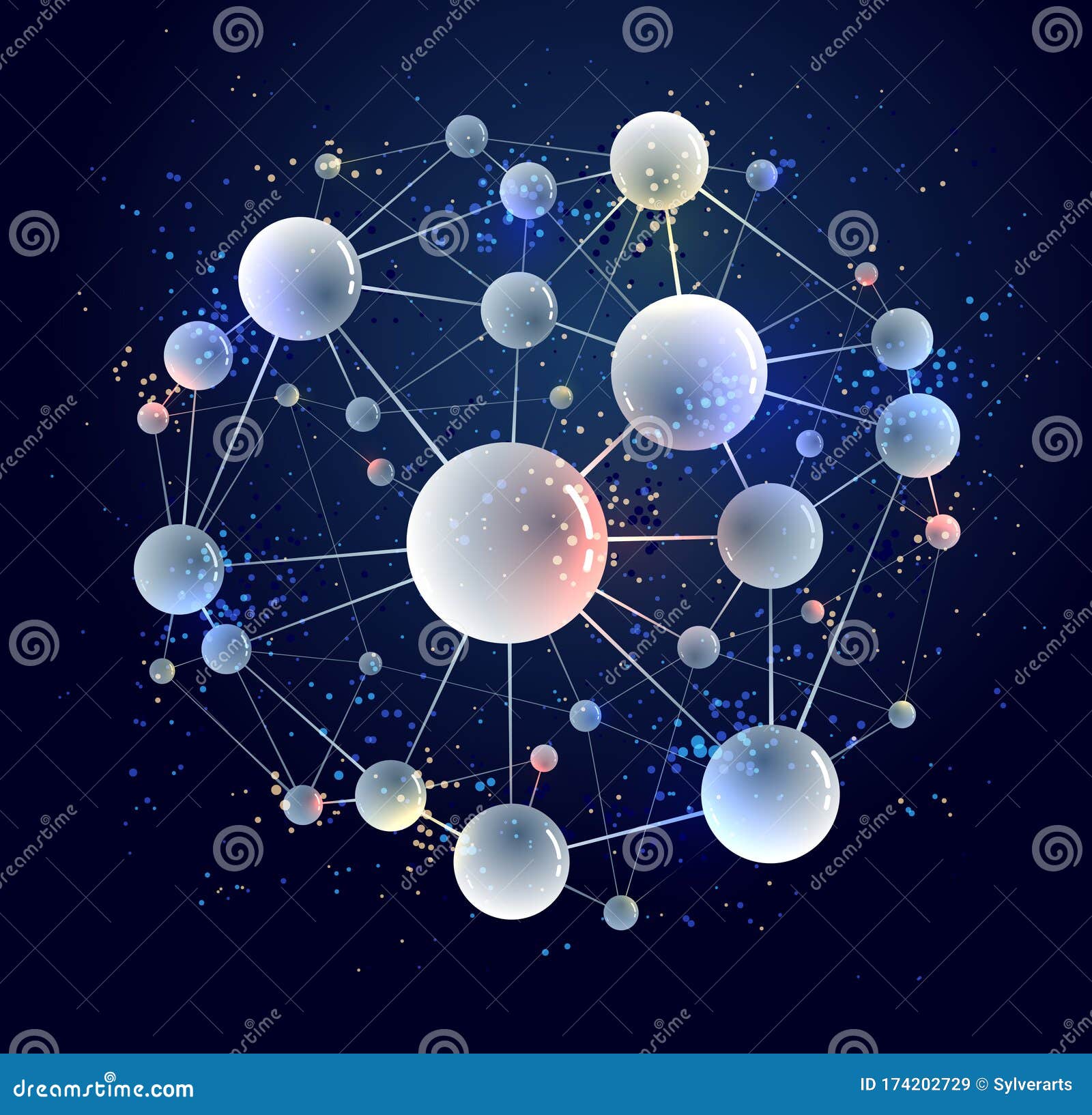 Vector Molecules Scientific Chemistry and Physics Theme Vector Abstract ...