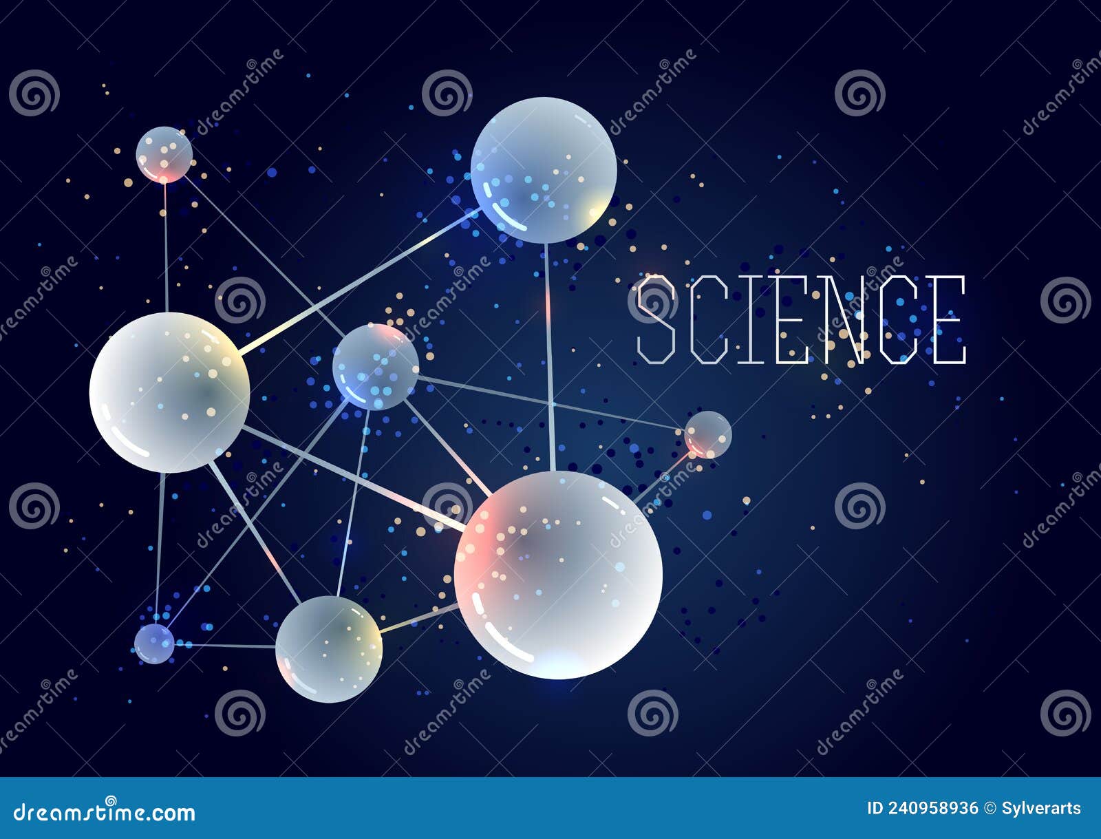 Vector Molecules Scientific Chemistry And Physics Theme Vector Abstract ...