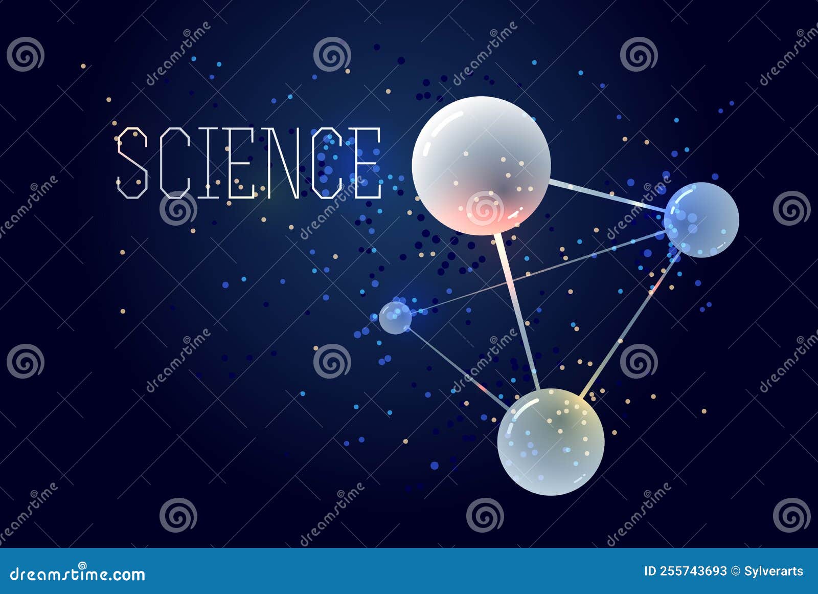Vector Molecules Scientific Chemistry and Physics Theme Vector Abstract ...