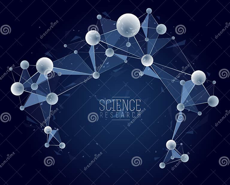 Vector Molecules Scientific Chemistry and Physics Theme Vector Abstract ...