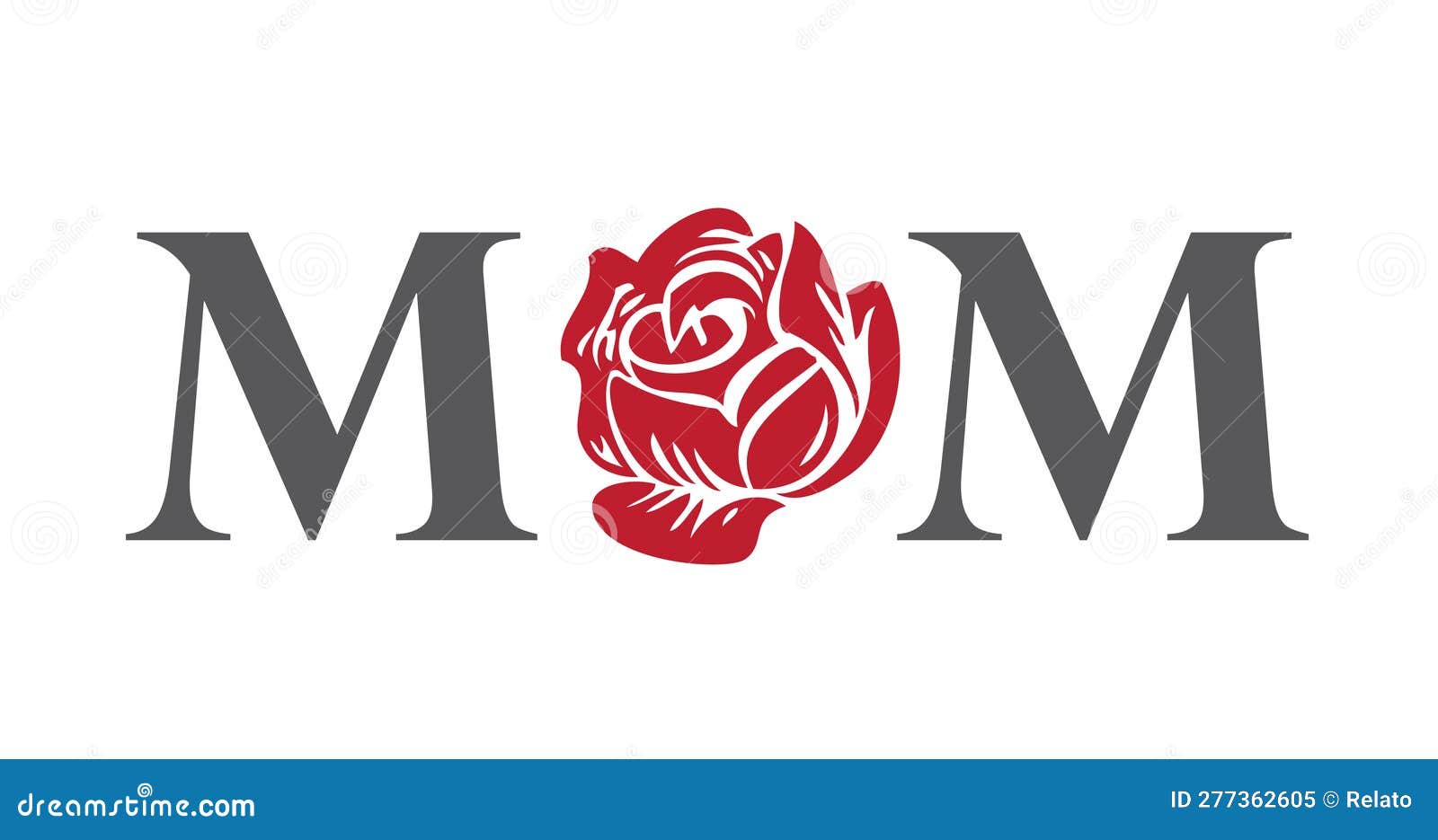 Vector Mom Rose stock vector. Illustration of card, graphic - 277362605