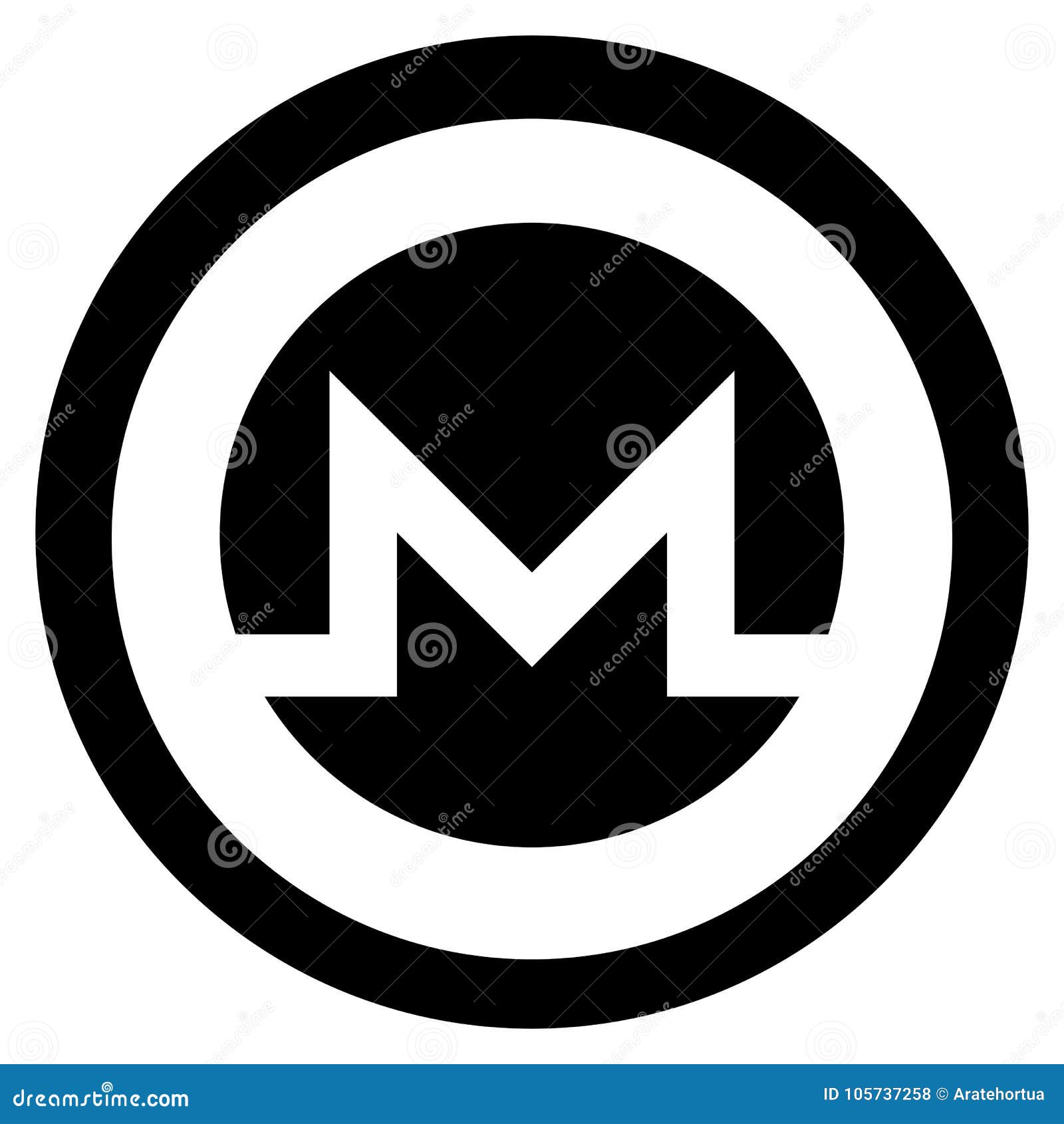 Monero Icon on Coin Isolated Editorial Stock Photo - Illustration of ...