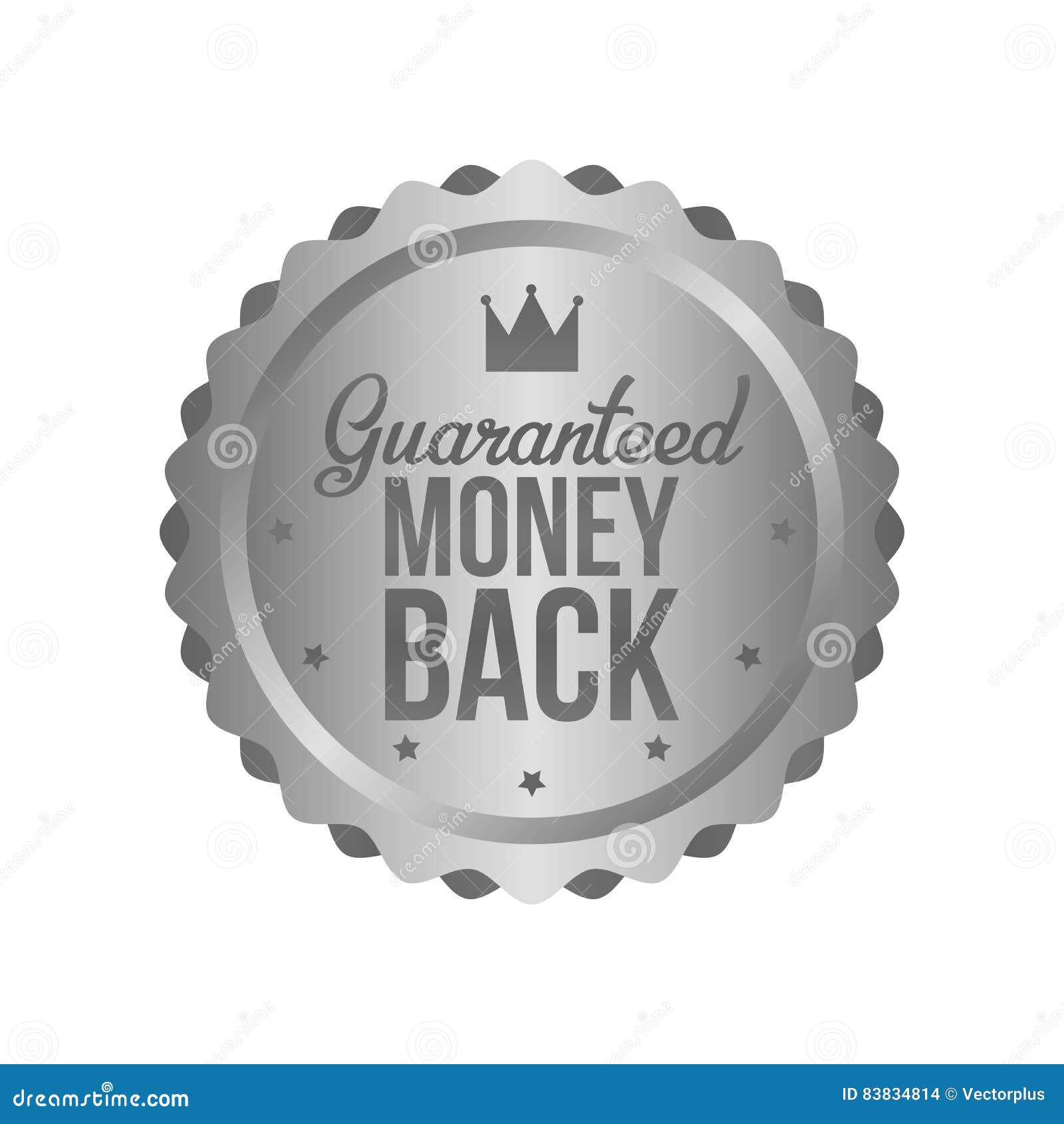Vector Money Back Guarantee Metal Silver Sign, Label Stock Illustration ...