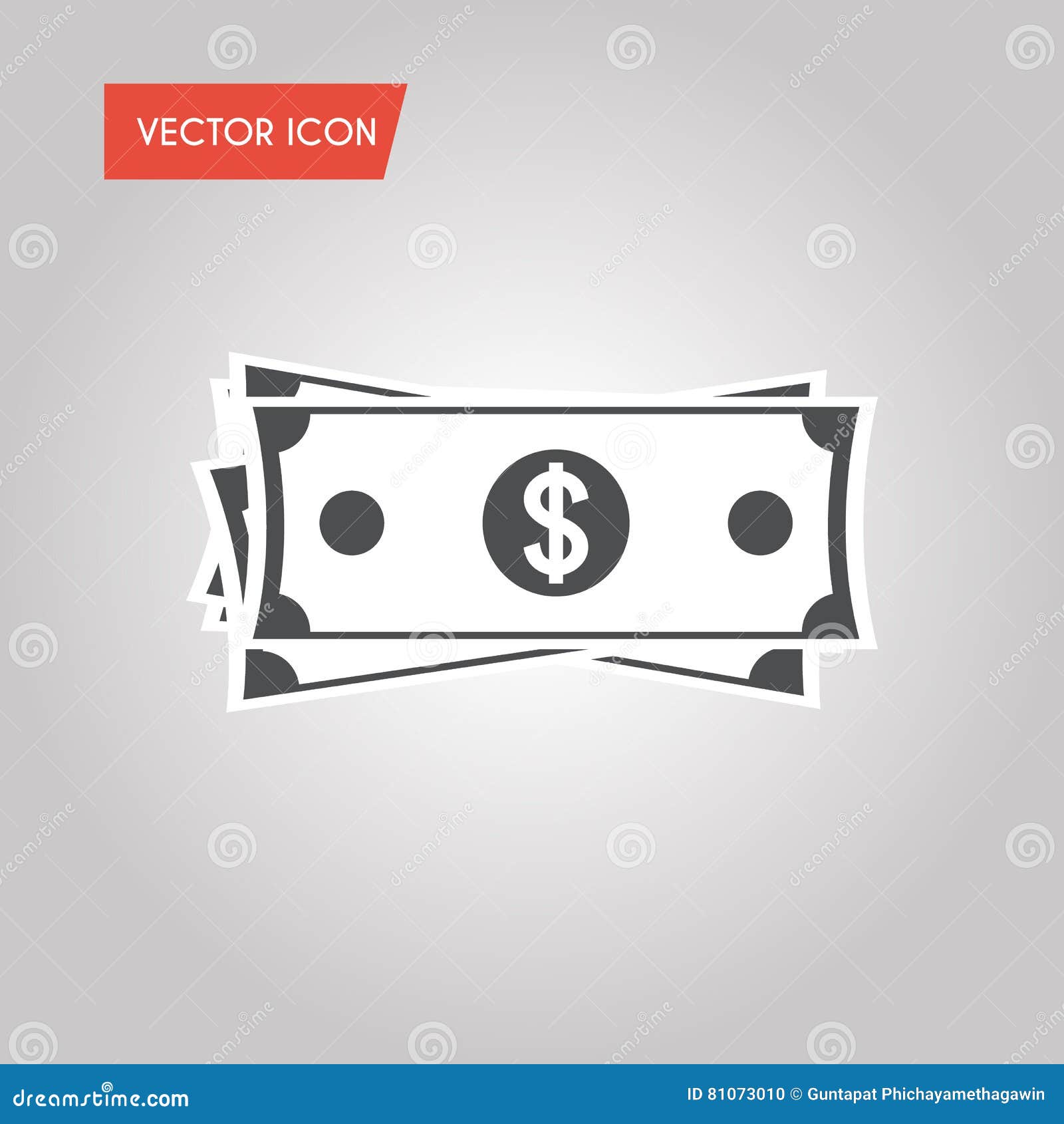 Vector Money Icon. Vector Illustration Stock Vector - Illustration of ...