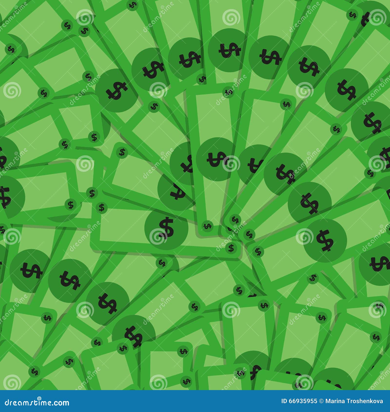 Vector Money Pattern with Many Banknotes. Stock Vector - Illustration ...