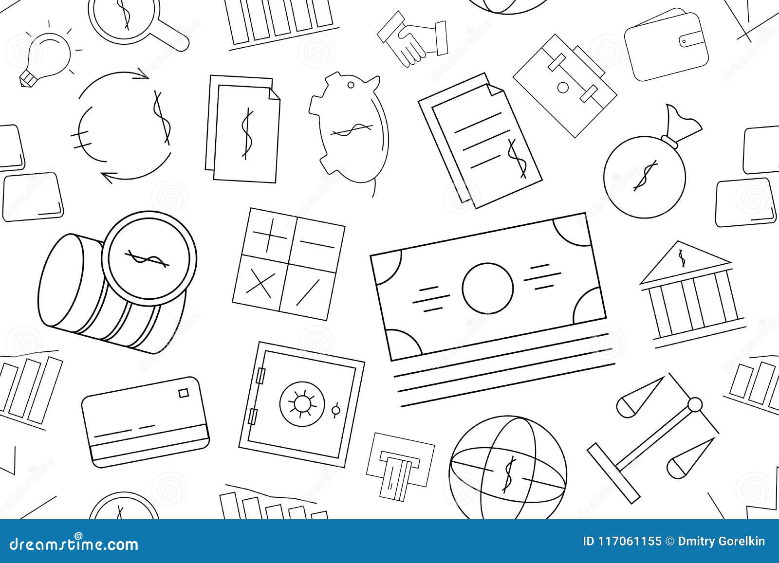 Vector Money Pattern. Money Seamless Background Stock Vector ...