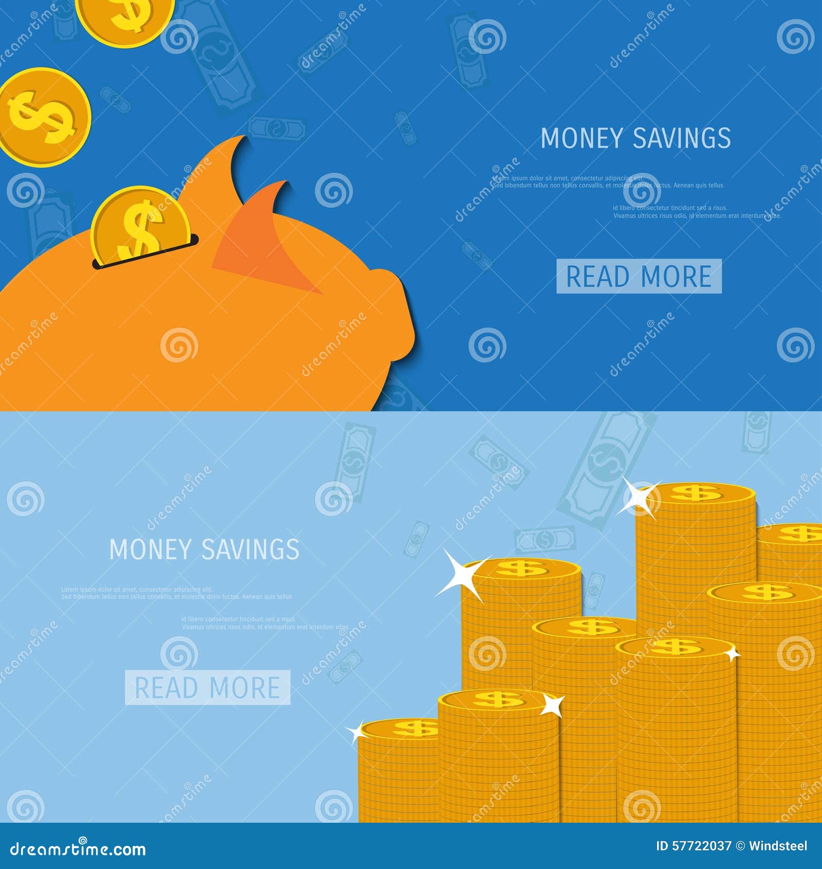 Vector Money Savings Concept Stock Vector - Illustration of graph ...