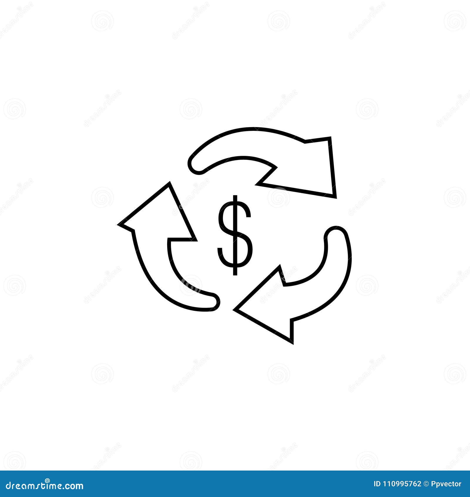 Vector Money Transfer Icon Symbol Stock Illustration - Illustration of ...