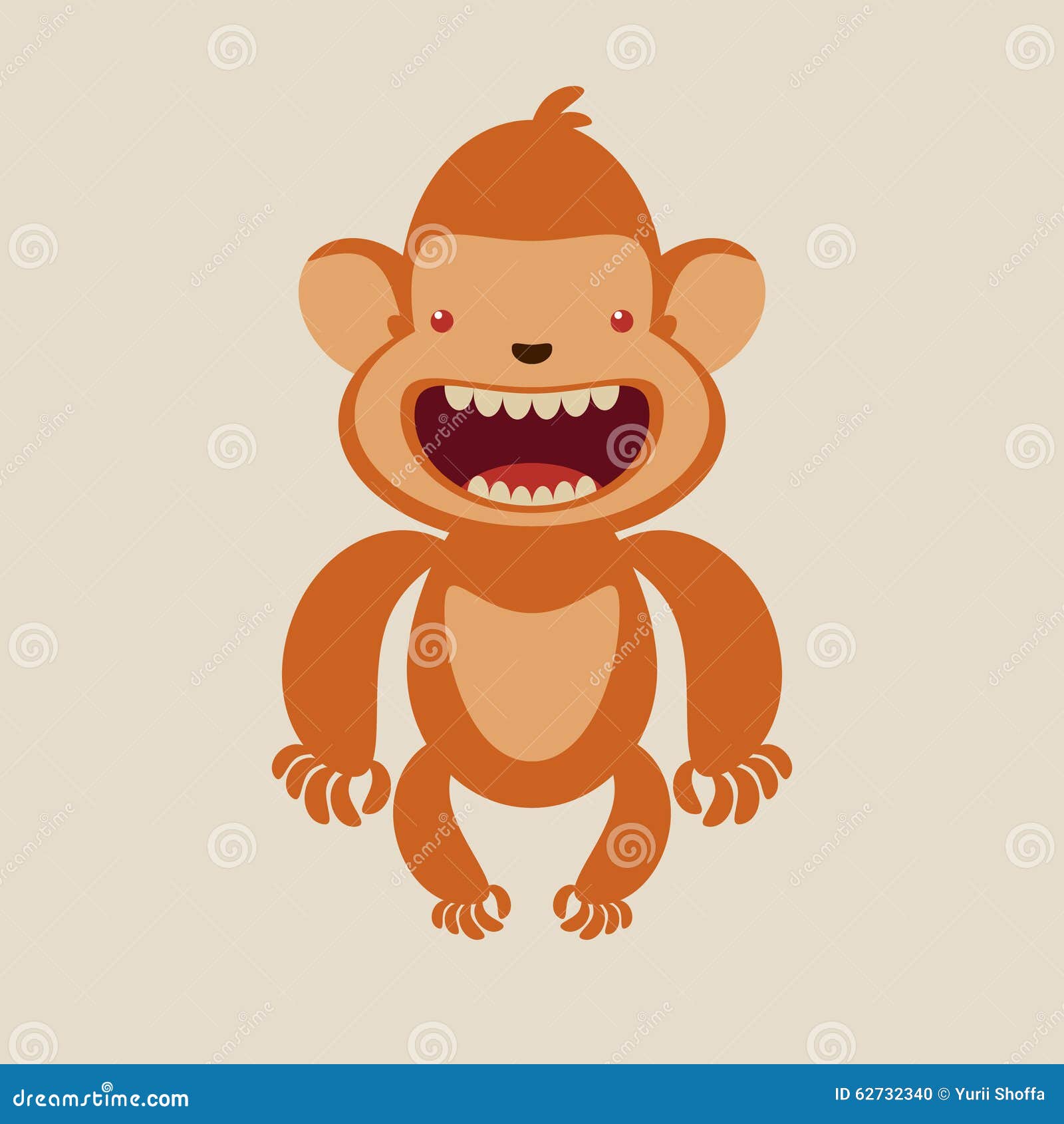 Vector monkey character. stock illustration. Illustration of label ...
