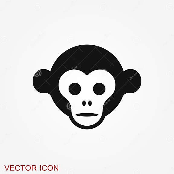 Vector Monkey Icon Isolated on Background. Animal Symbol Stock ...