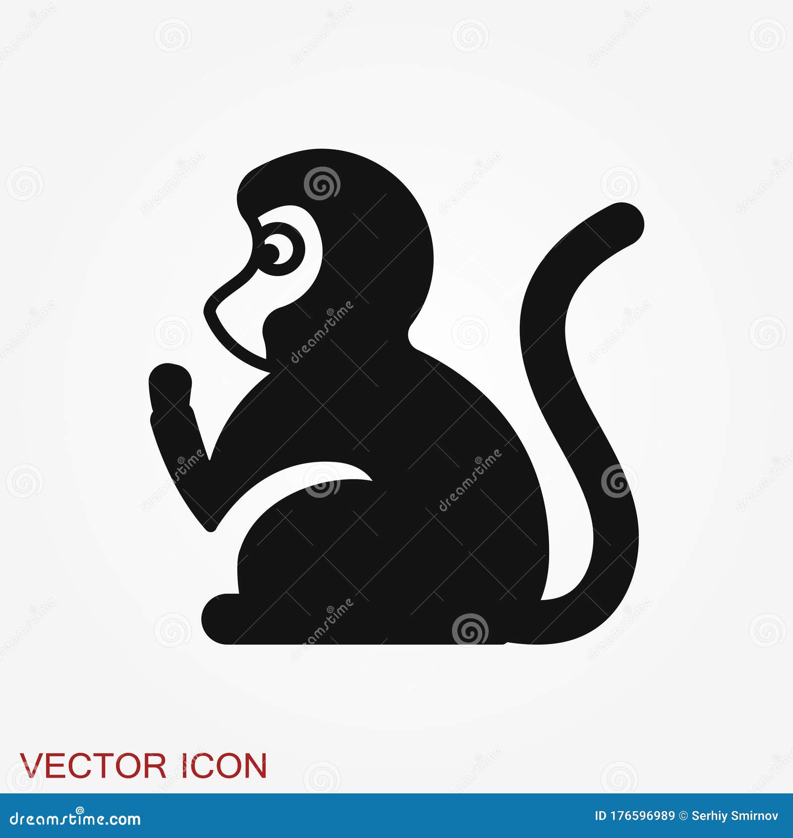 Vector Monkey Icon Isolated on Background. Animal Symbol Stock ...