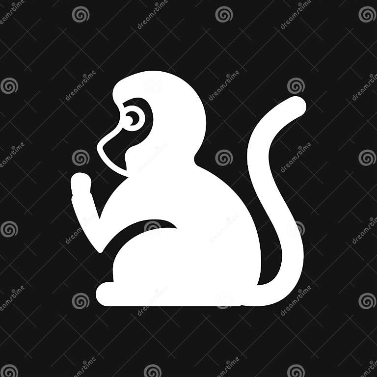 Vector Monkey Icon Isolated on Background. Animal Symbol Stock ...