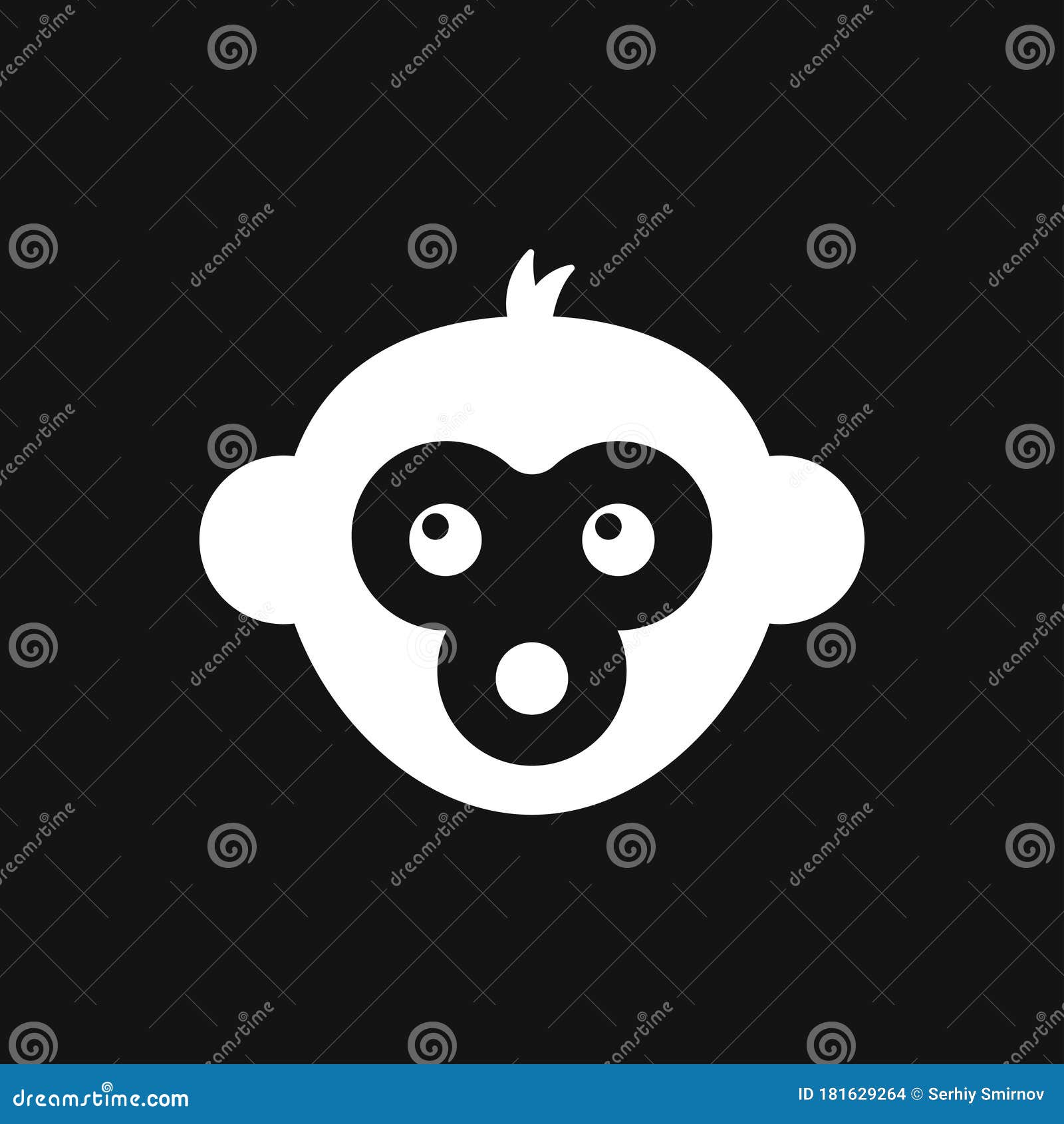 Vector Monkey Icon Isolated on Background. Animal Symbol Stock ...