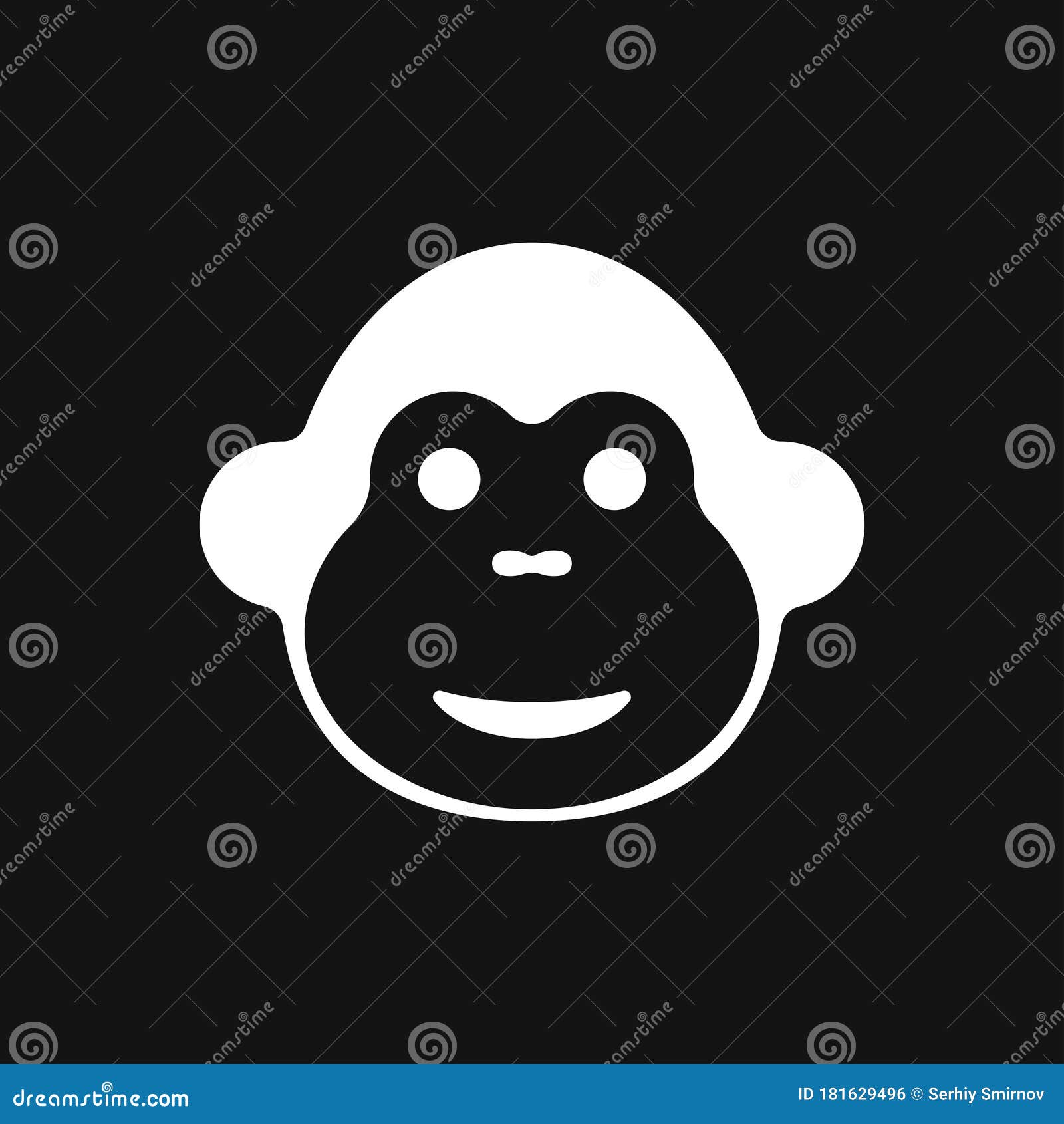 Vector Monkey Icon Isolated on Background. Animal Symbol Stock ...