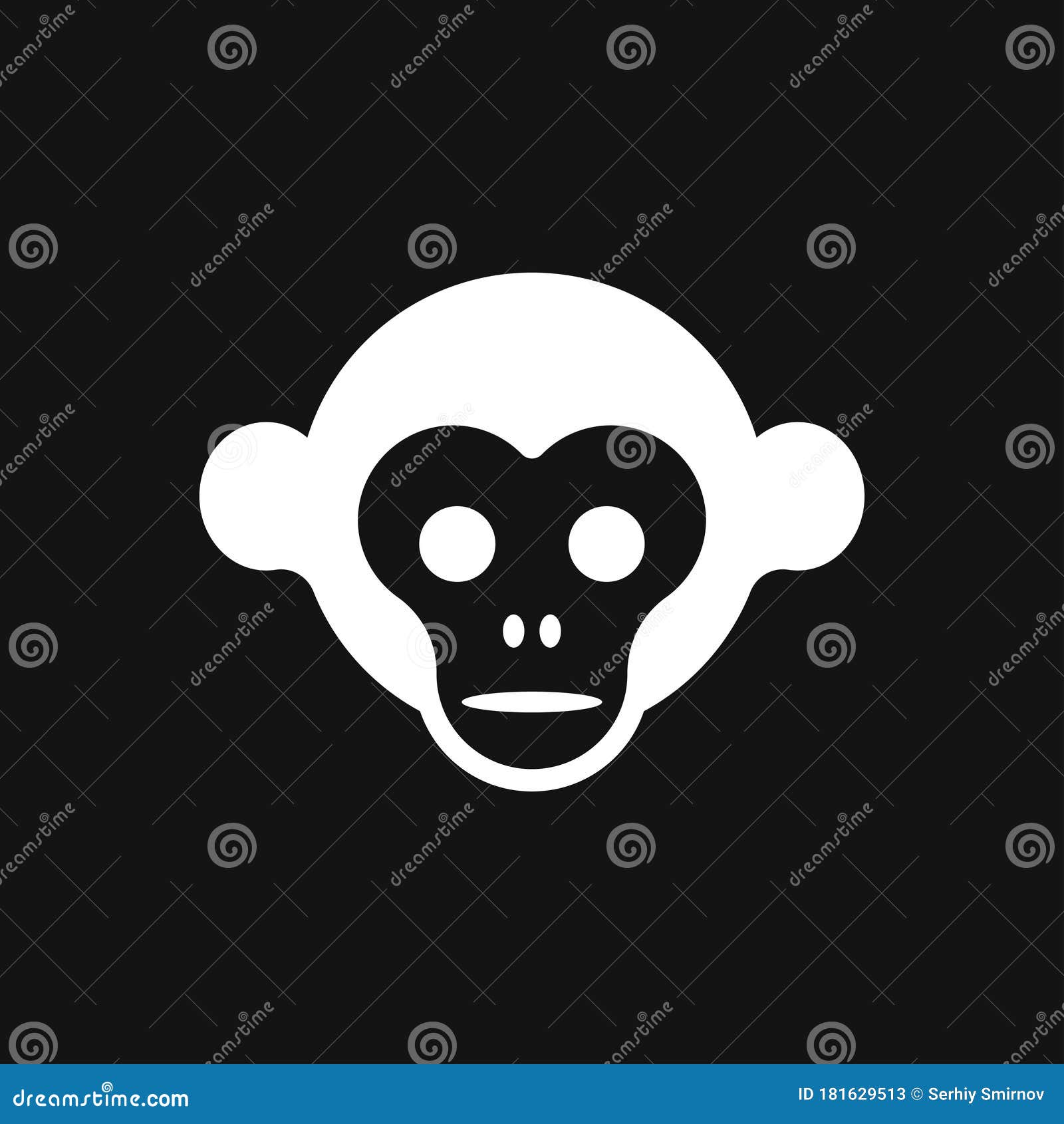 Vector Monkey Icon Isolated on Background. Animal Symbol Stock ...