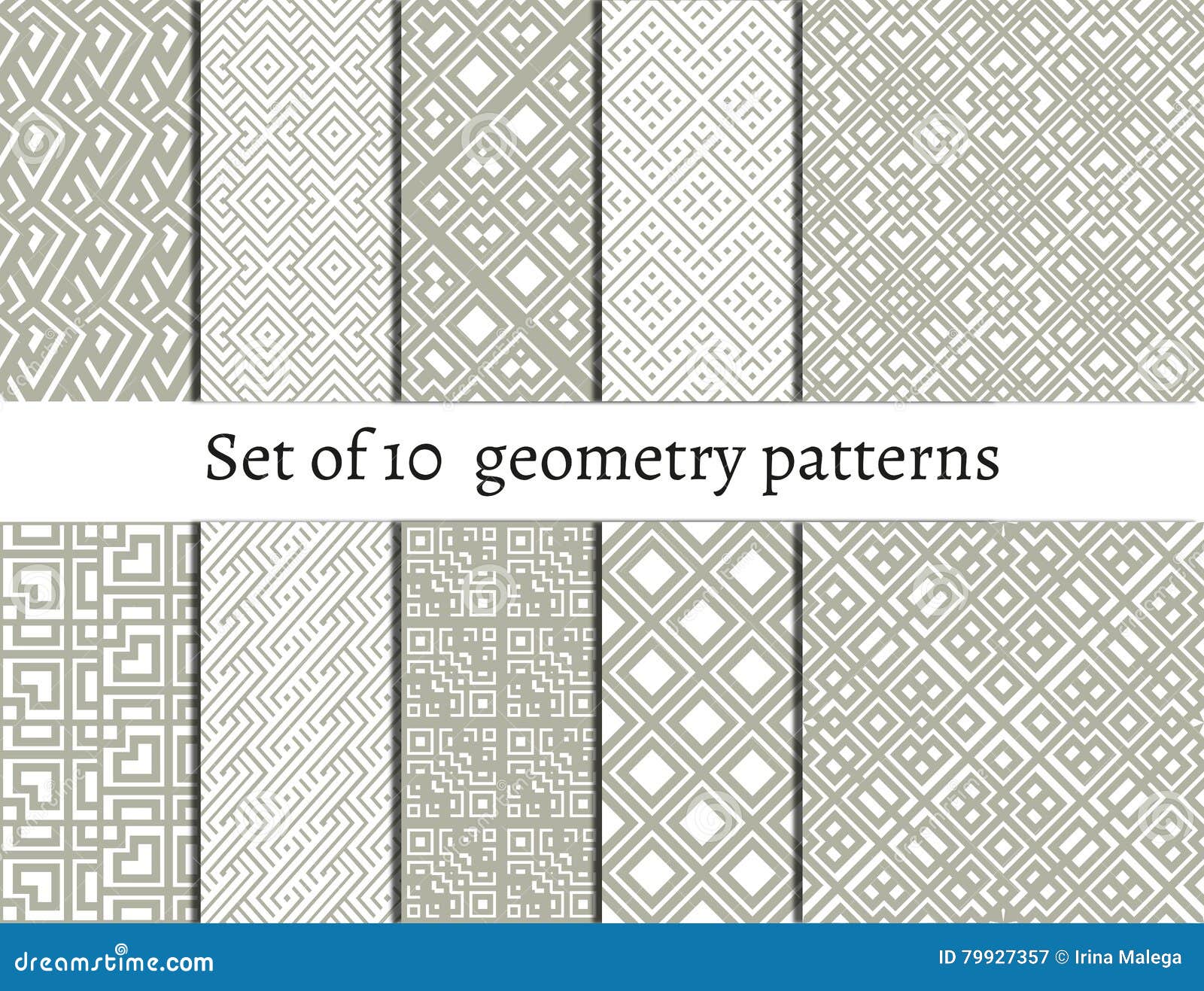 Vector Mono Line Backgrounds with Simple Patterns Stock Vector ...