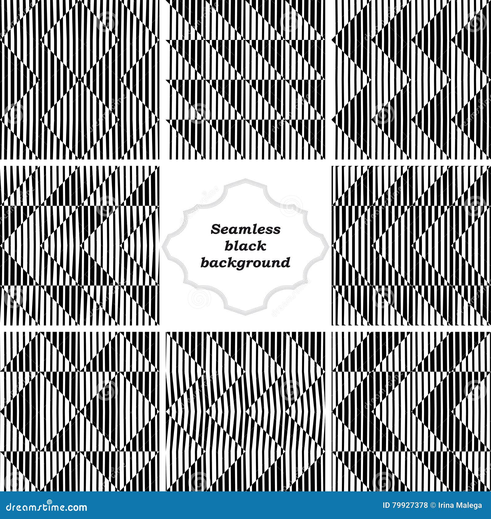 Vector Mono Line Backgrounds with Simple Patterns Stock Vector ...