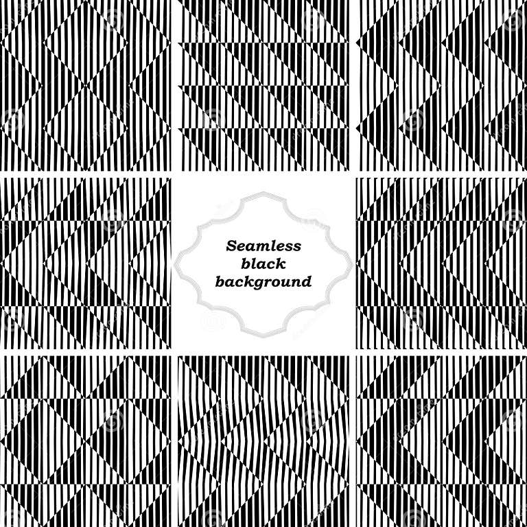 Vector Mono Line Backgrounds with Simple Patterns Stock Vector ...