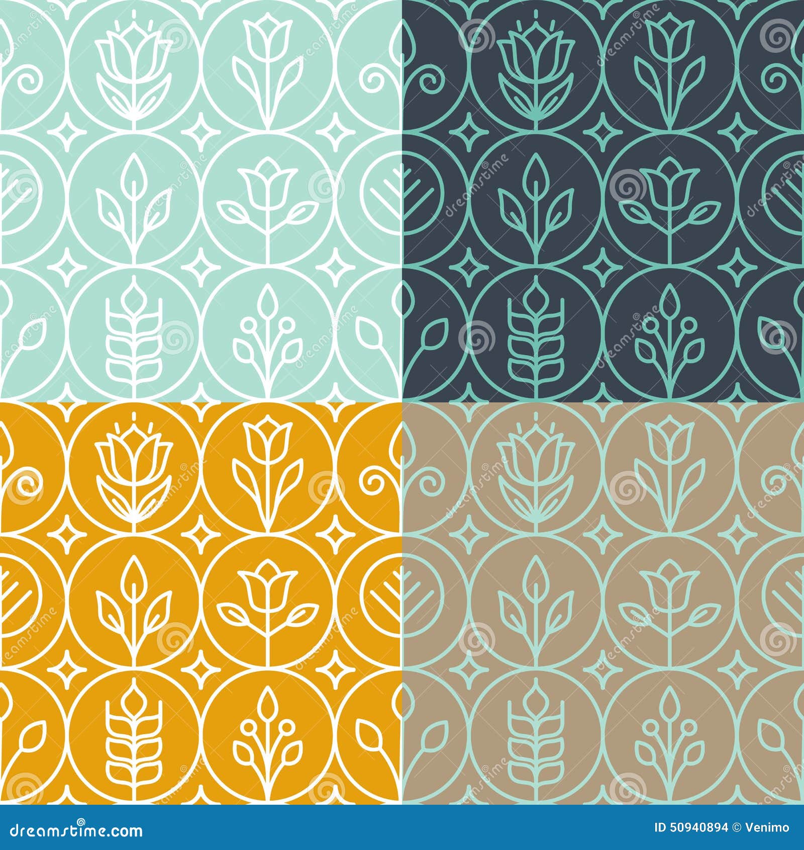 Vector Mono Line Graphic Design Templates Stock Vector - Illustration ...