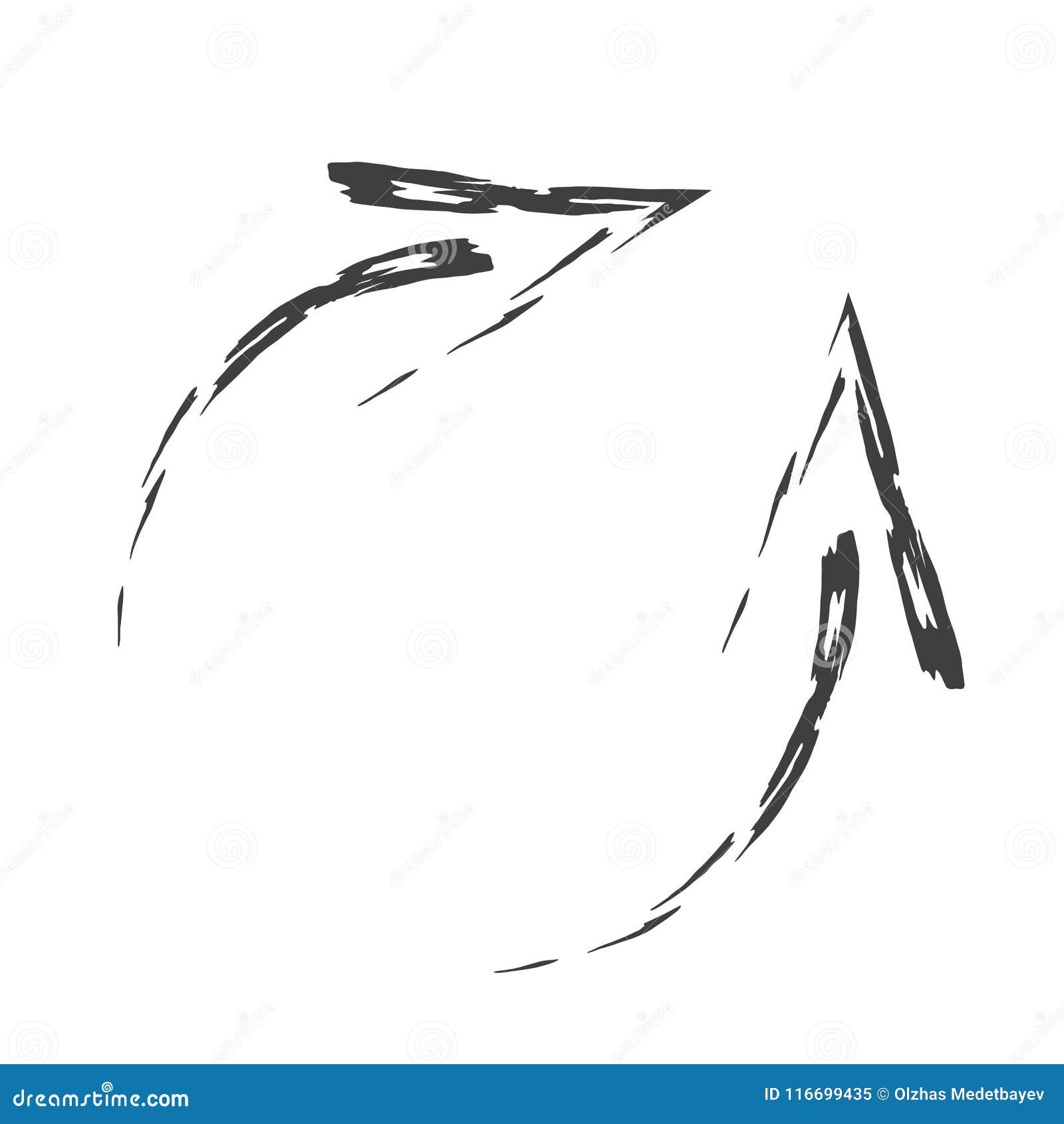 Vector monochrome arrows. stock illustration. Illustration of hand ...