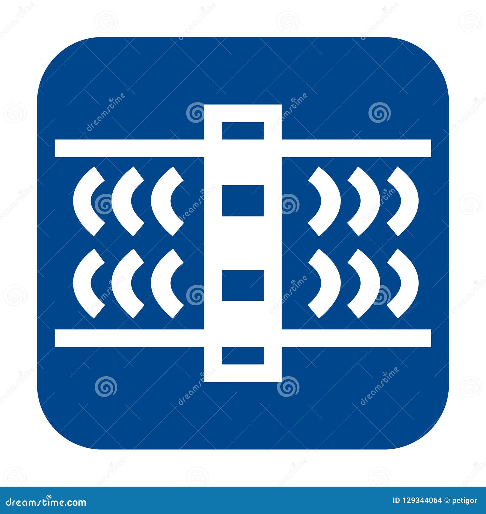 Vector Flat Design Icon of Guided Wave Testing. Stock Vector ...