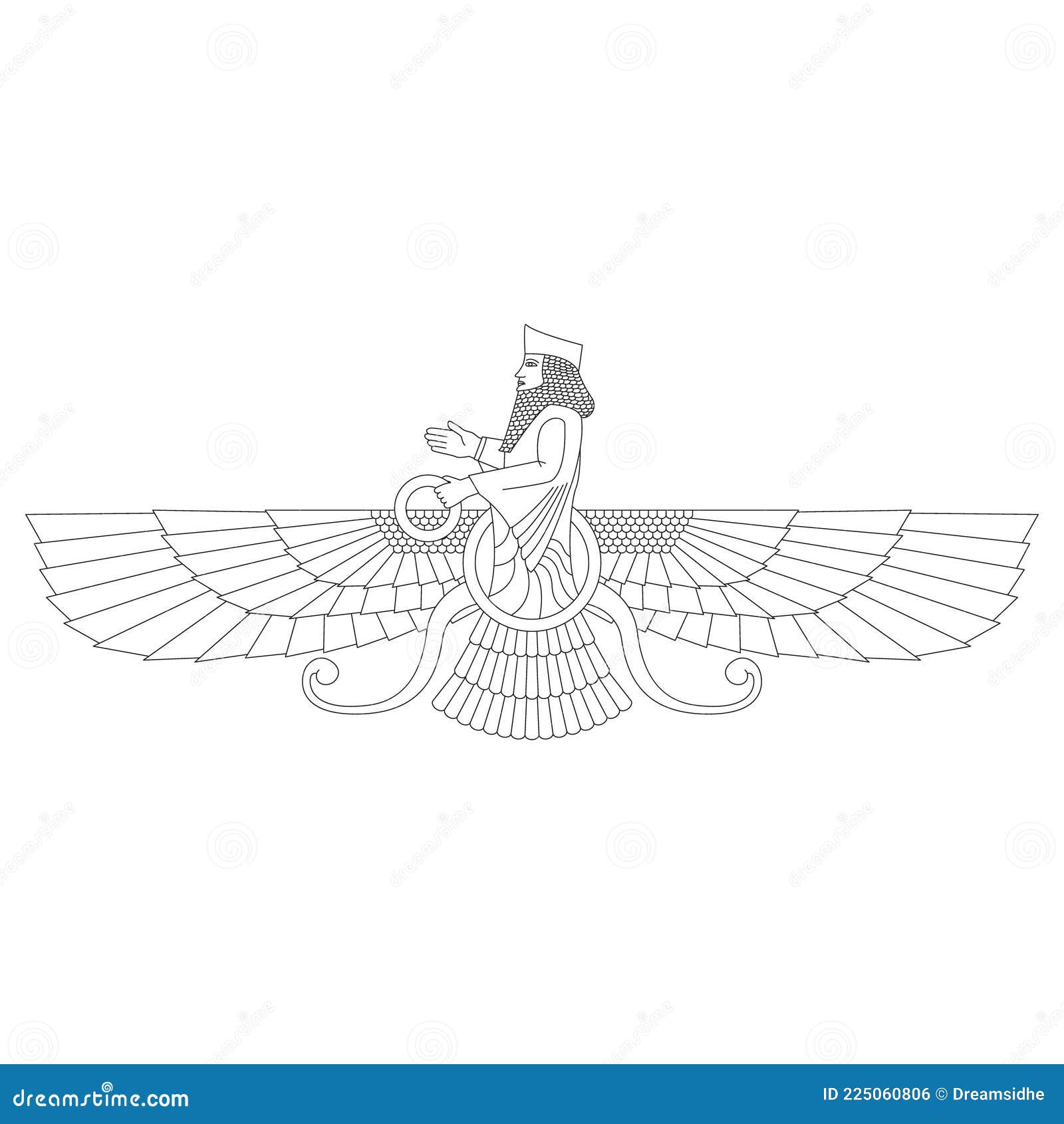 Ancient Sumerian Religion. Mesopotamian God Of The Sky, Anu, King ...