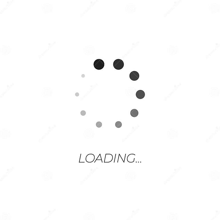 Vector Monochrome Loading Symbol, System Update, Load Process. Stock ...