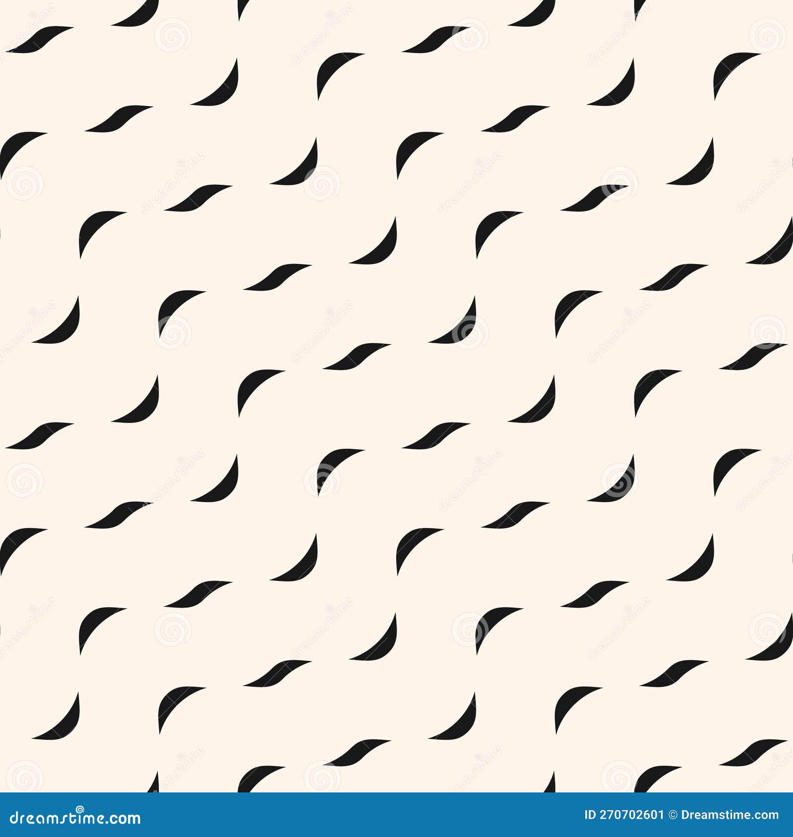 Vector Monochrome Minimal Geometric Seamless Pattern with Small Wavy ...