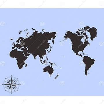 Vector Pacific Centred World Map Stock Vector - Illustration of ...